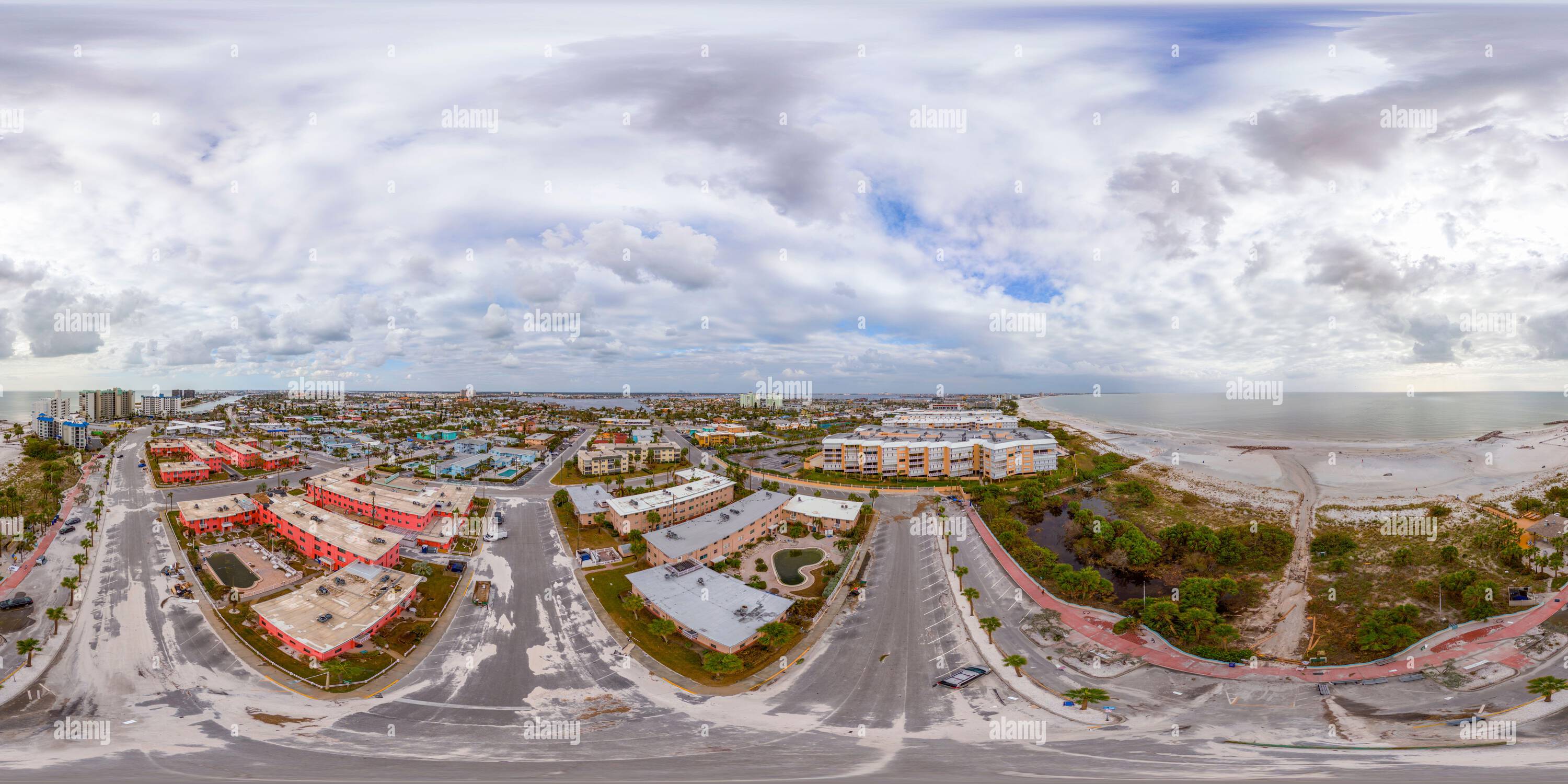360° view of Aerial 360 equirectangular photo St Petersburg Florida ...