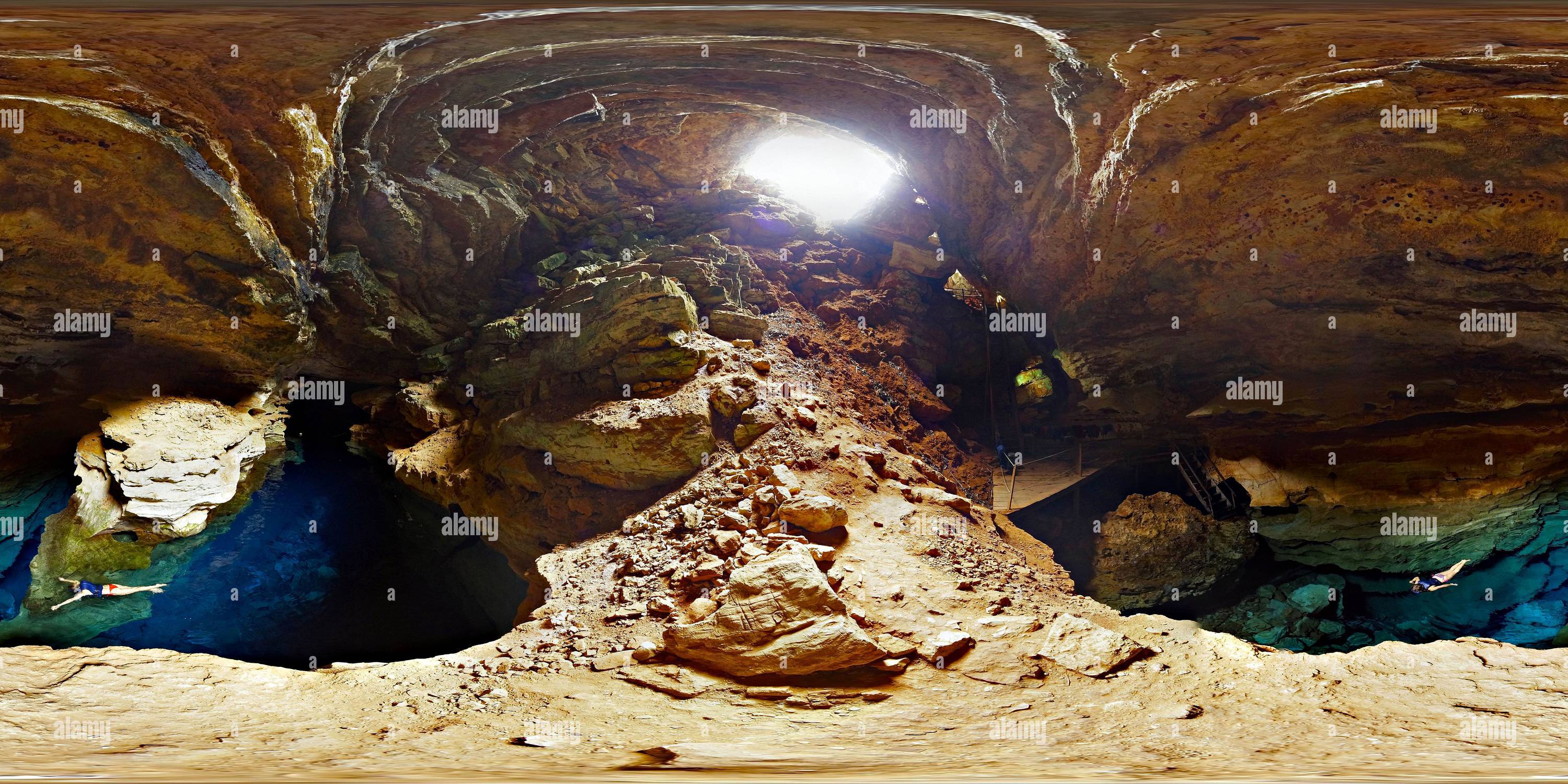 360° view of "Poço Azul" Flooded cave Nova Redenção - BA - Brazil - Alamy
