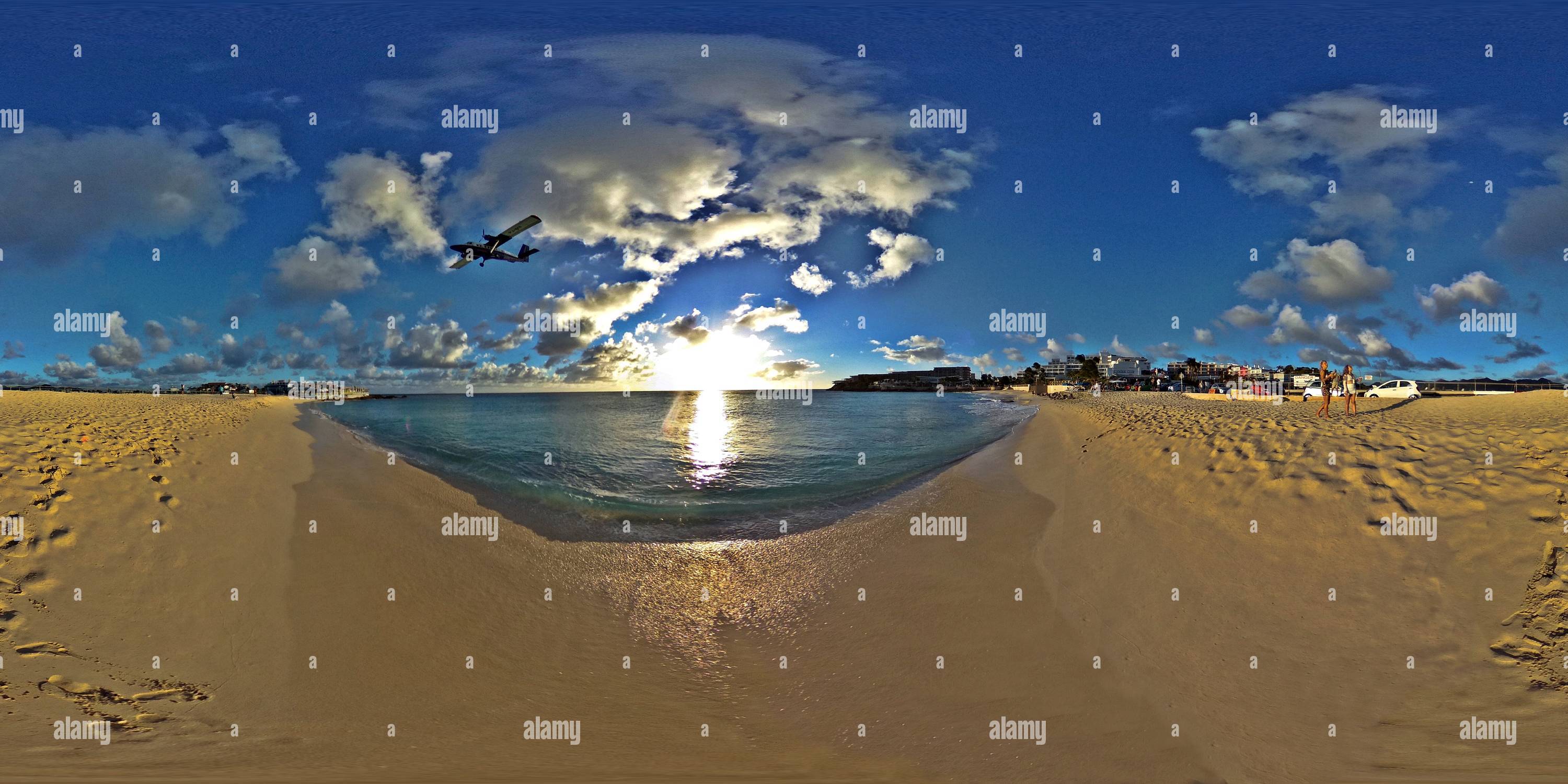 360° view of SXM - Maho Beach 3 - Sint Maarten - Alamy