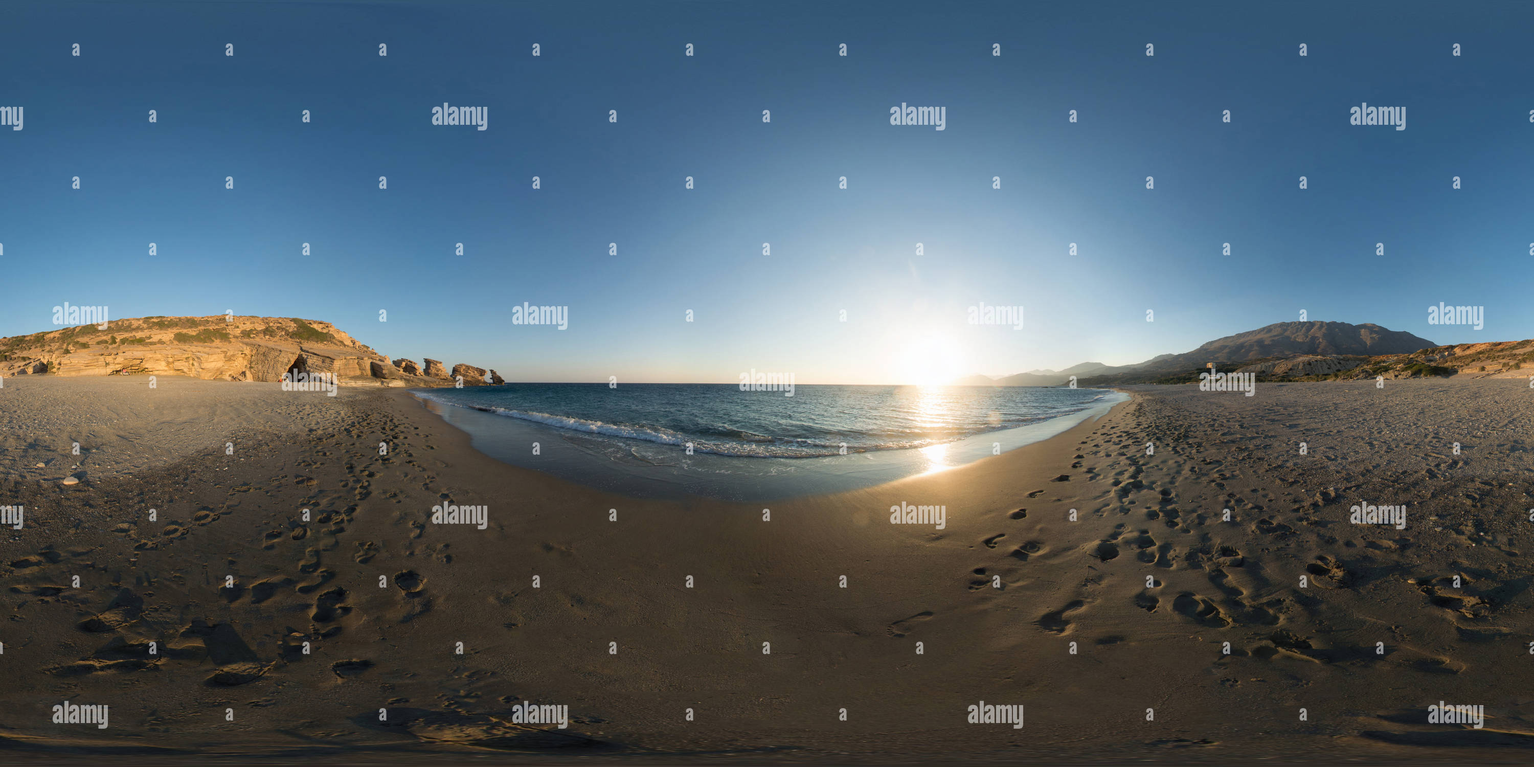 360° view of Triopetra Beach, Rethymno, Crete, Greece - Alamy
