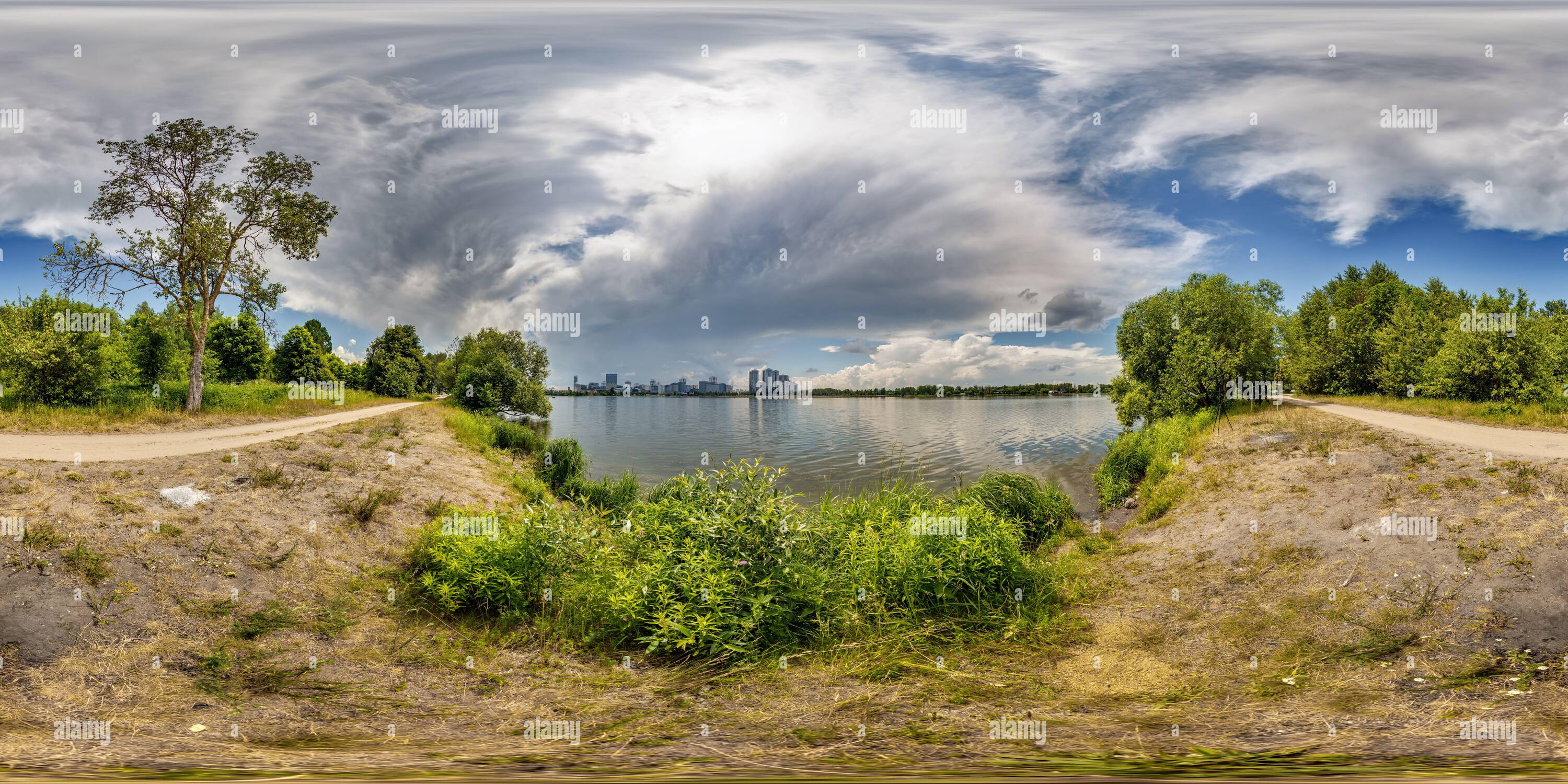360° view of hdri 360 panorama view vacation spot on lake view of ...