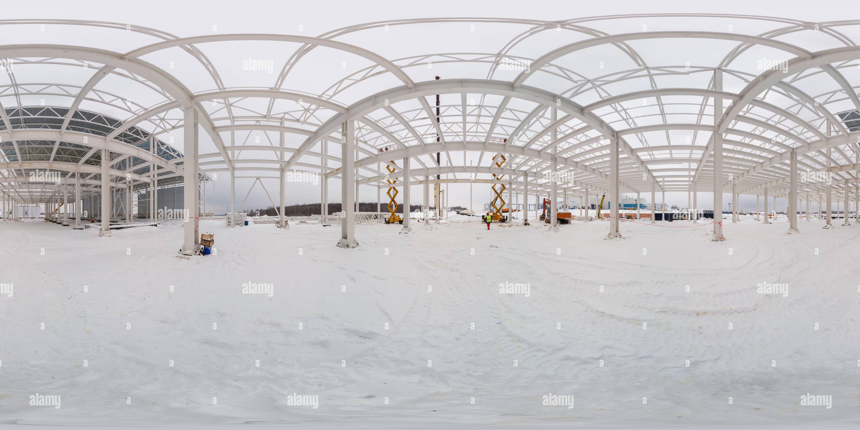 360° view of Full spherical 360 by 180 degree panorama of winter ...