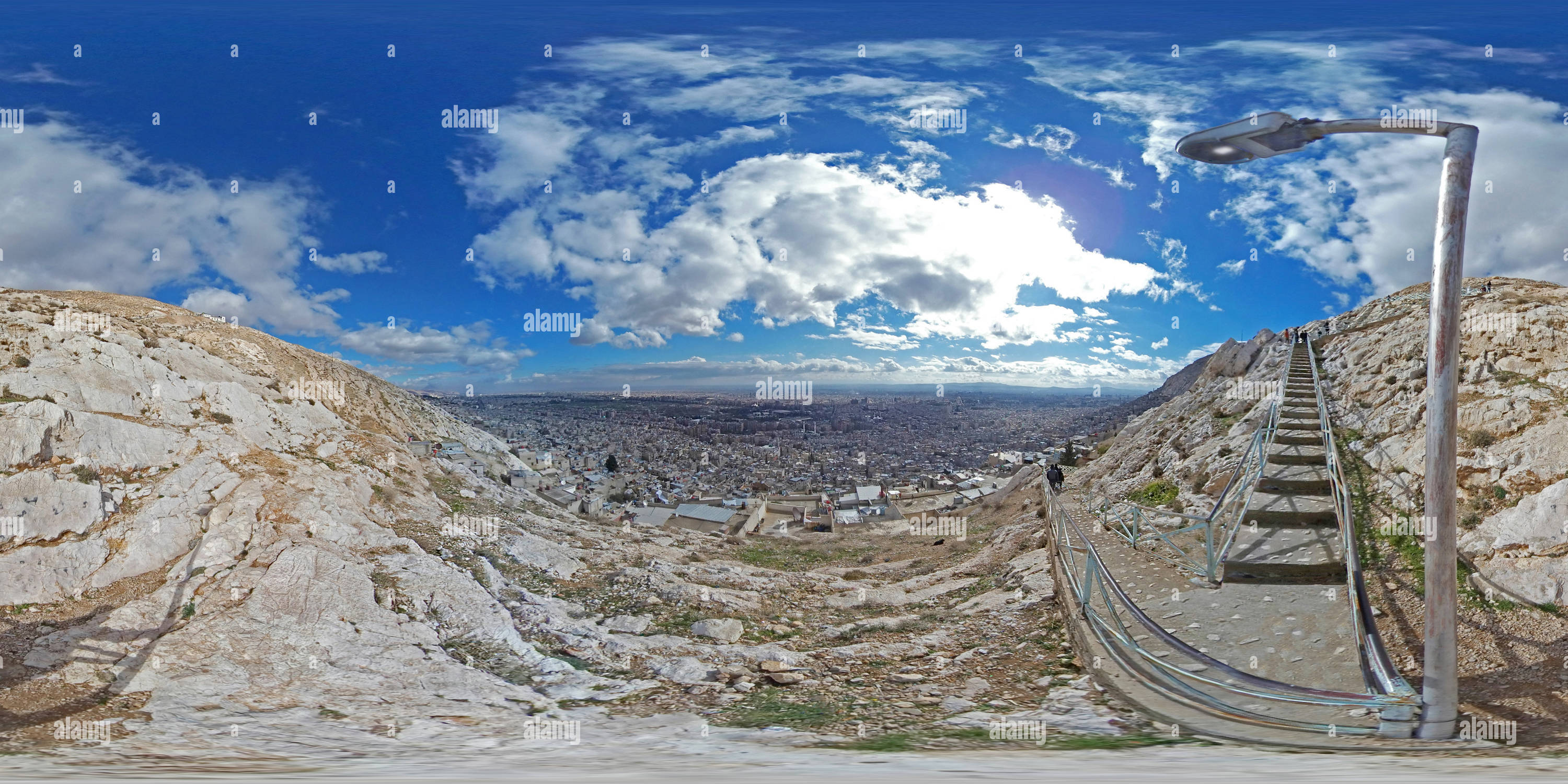 360° view of The road to Al-Arbaeen (Forty) Shrine, Damascus, Syria - Alamy