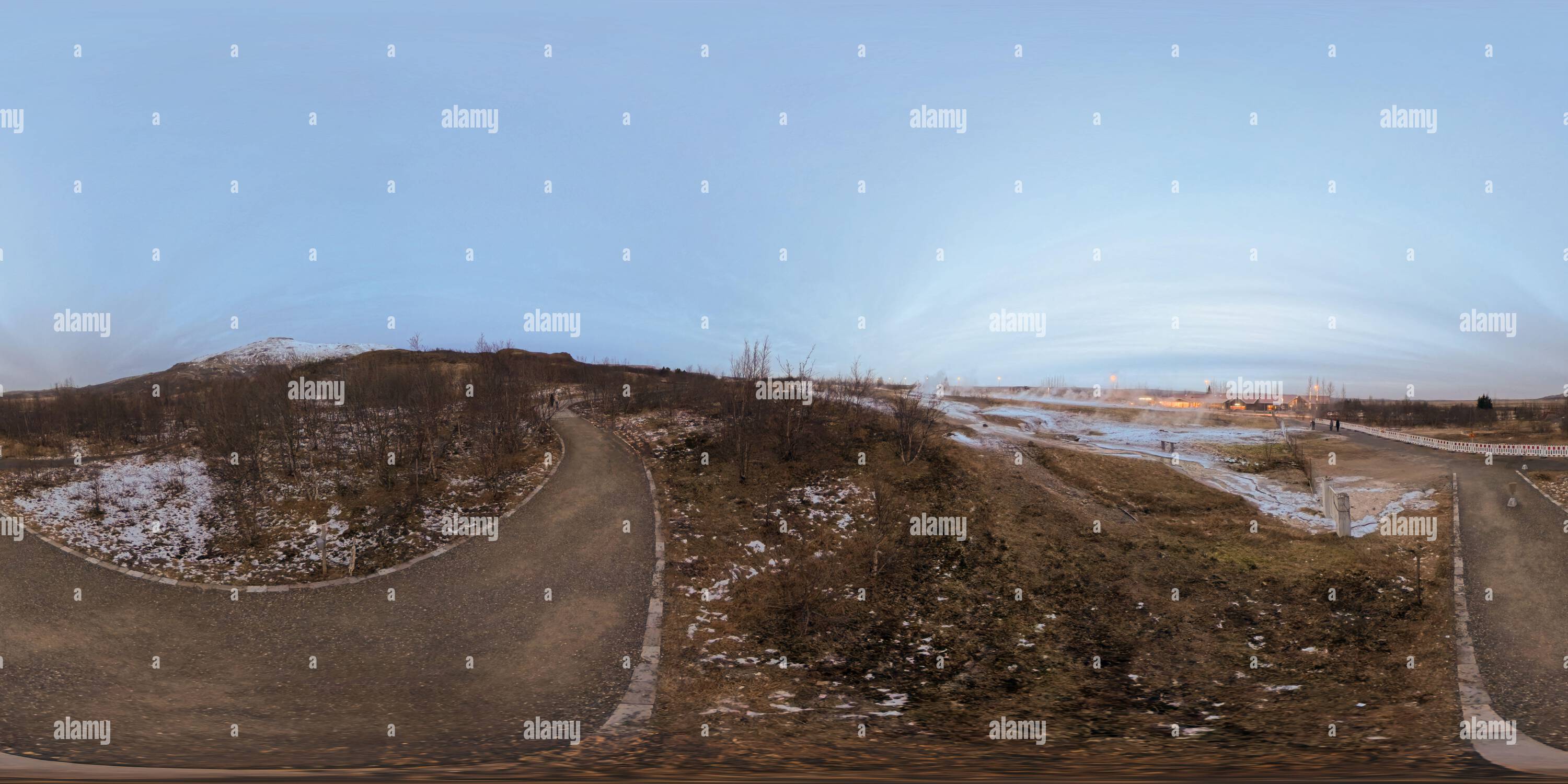 360° view of 360 equirectangular photo Strokkur Geyser Iceland 2024 - Alamy