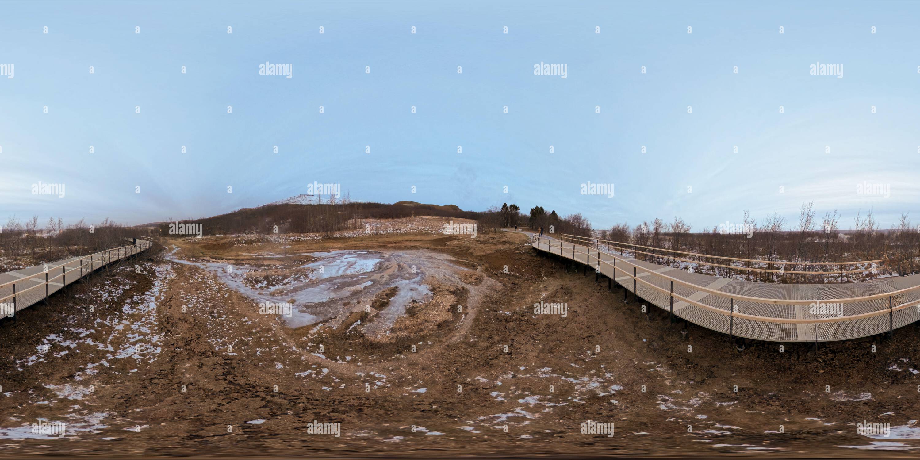 360° view of 360 equirectangular photo Strokkur Geyser Iceland 2024 - Alamy