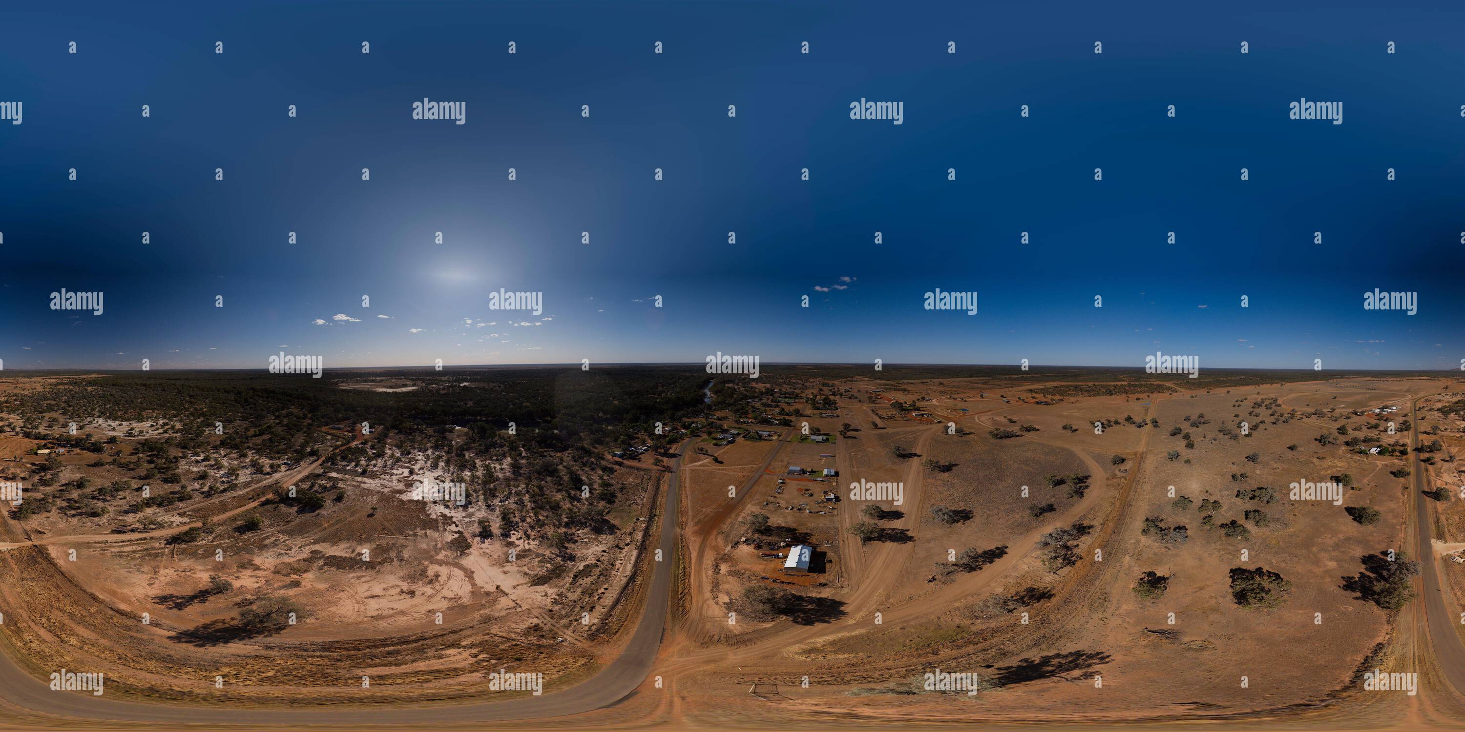 360° view of 360° aerial panorama of the historic village of Louth on ...