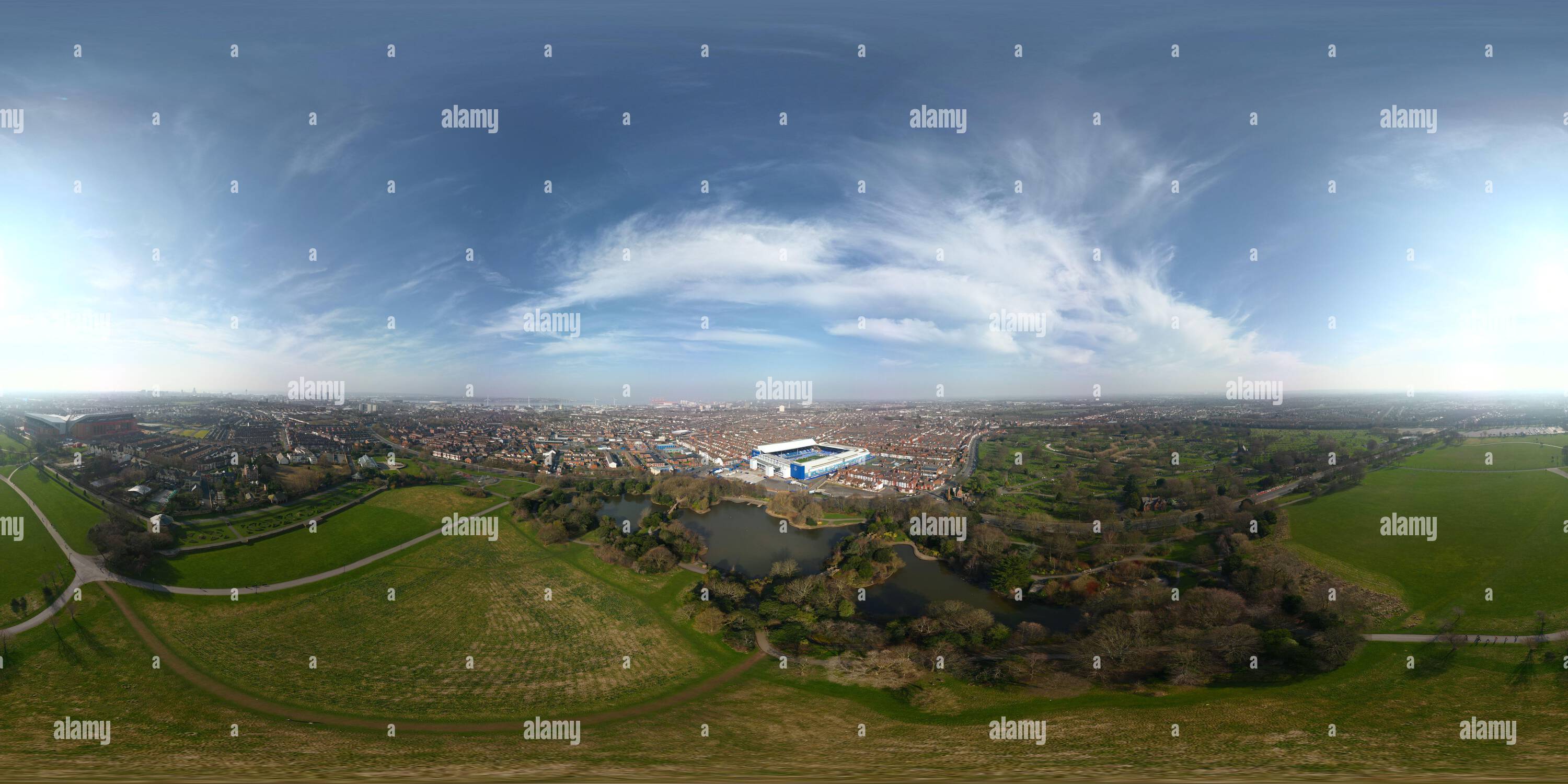 360° view of 360° panoramic aerial view of Goodison Park, Everton FC ...