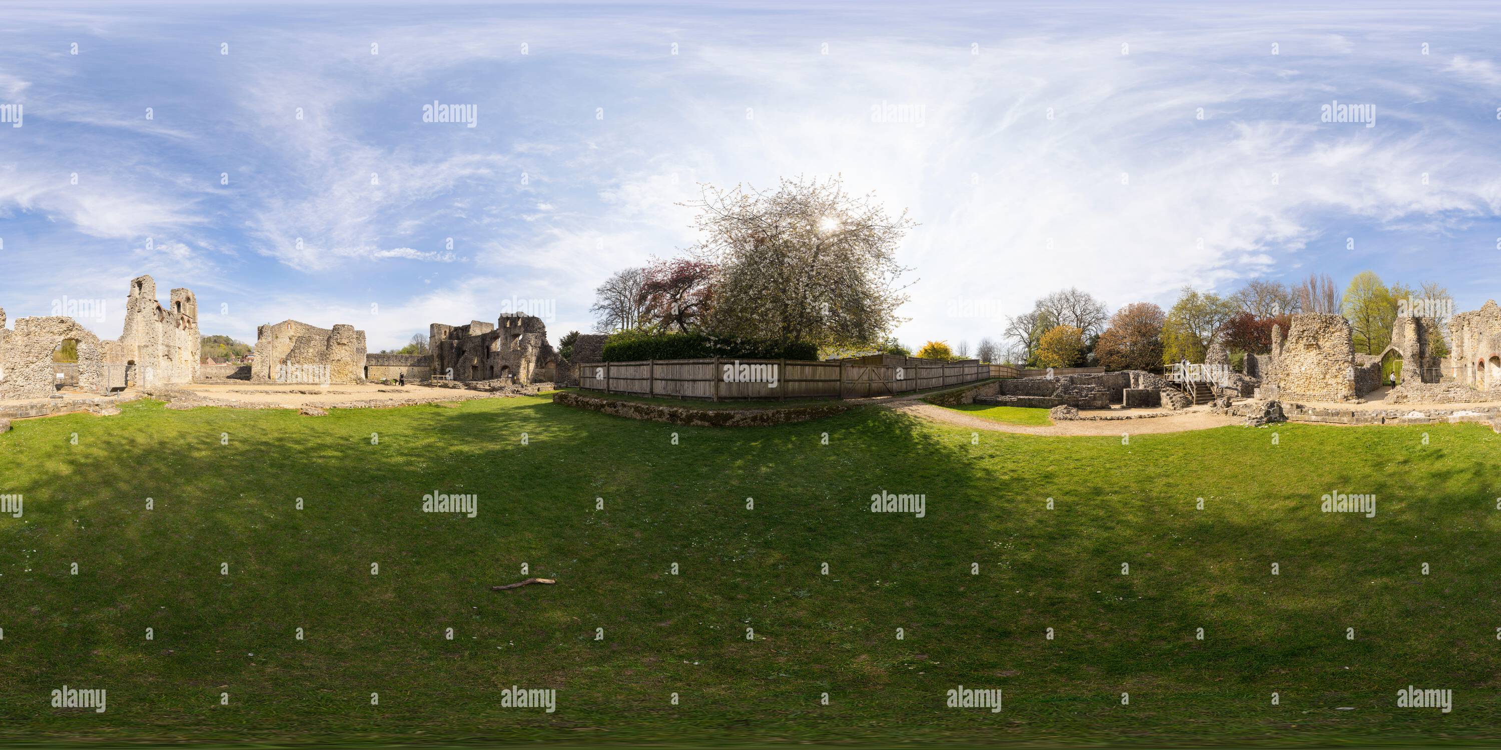 360° view of Wolvesey Castle the ruined Bishop's Palace in Winchester ...