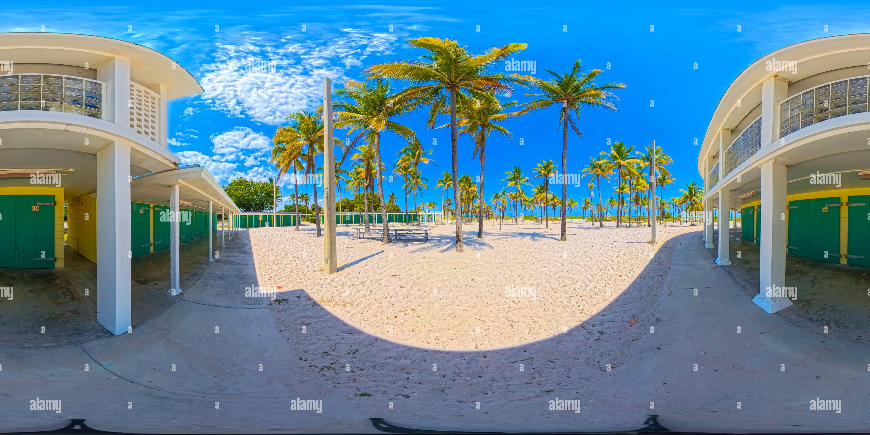 360° view of Miami 360 equirectangular photo Crandon Park Cabanas 2025 ...