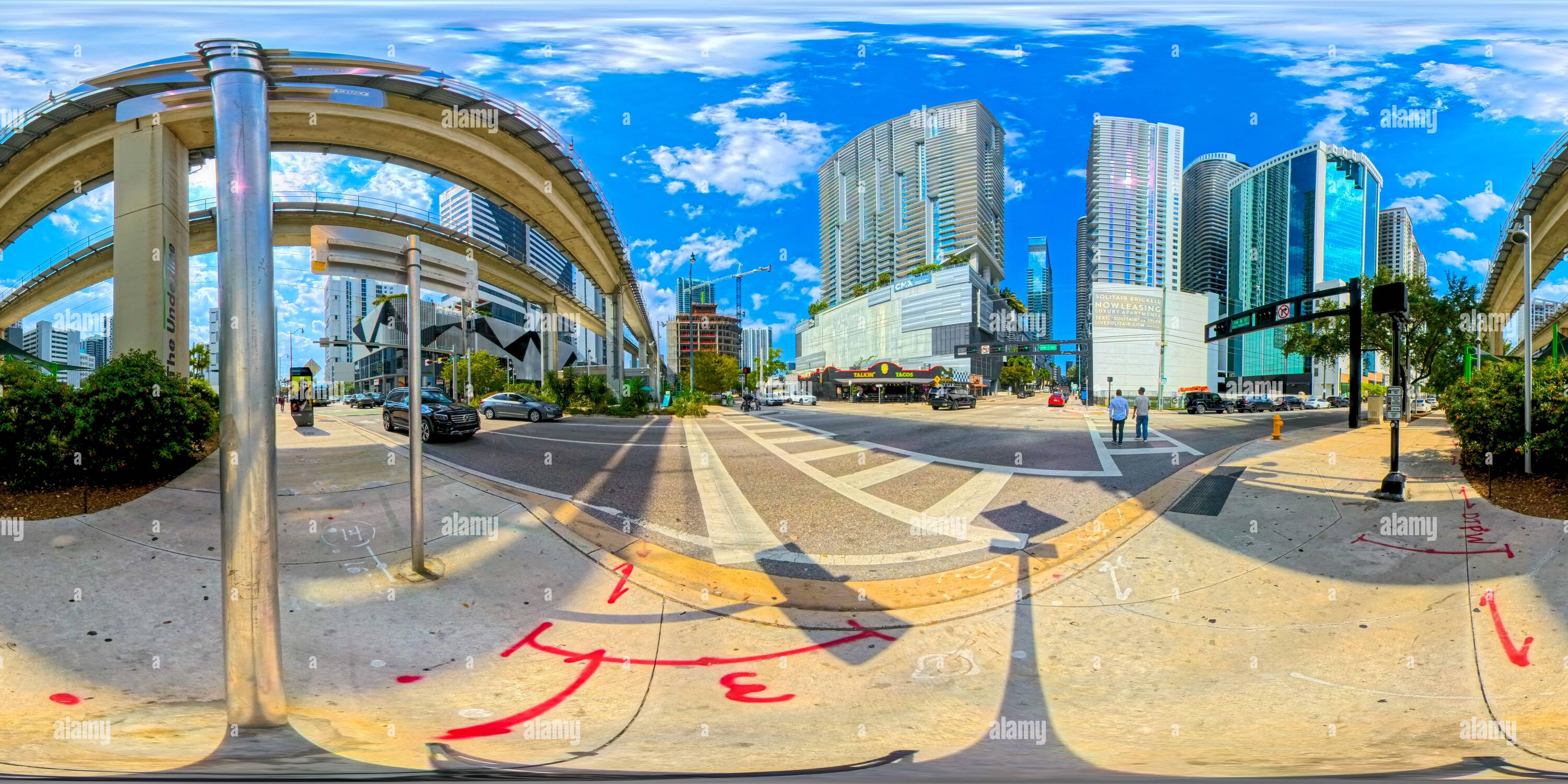 360° view of Brickell, FL, USA - April 16, 2025:Miami Florida 2025. 360 ...
