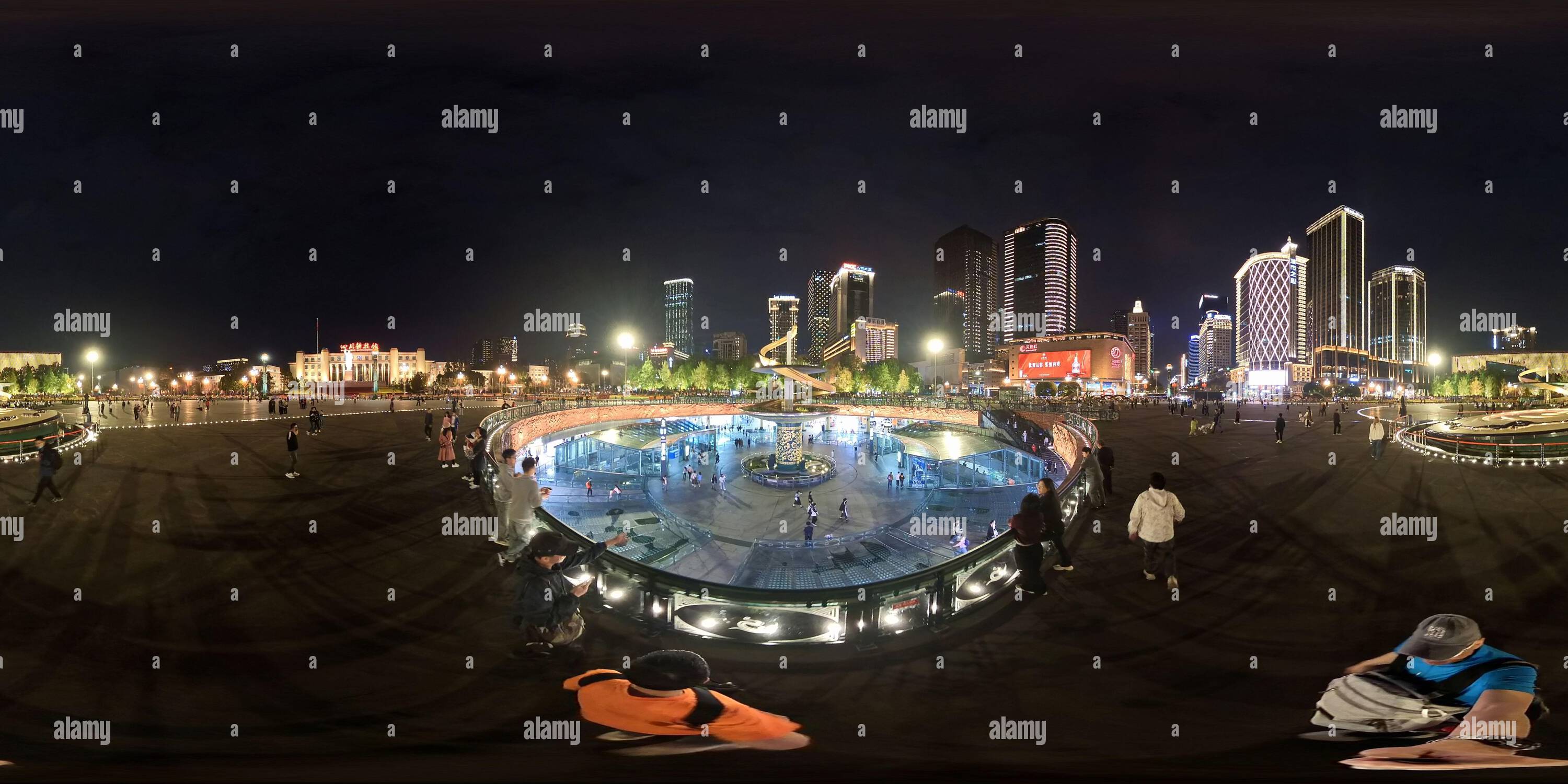 360° view of 360 view of tourists and locals visiting the local ...