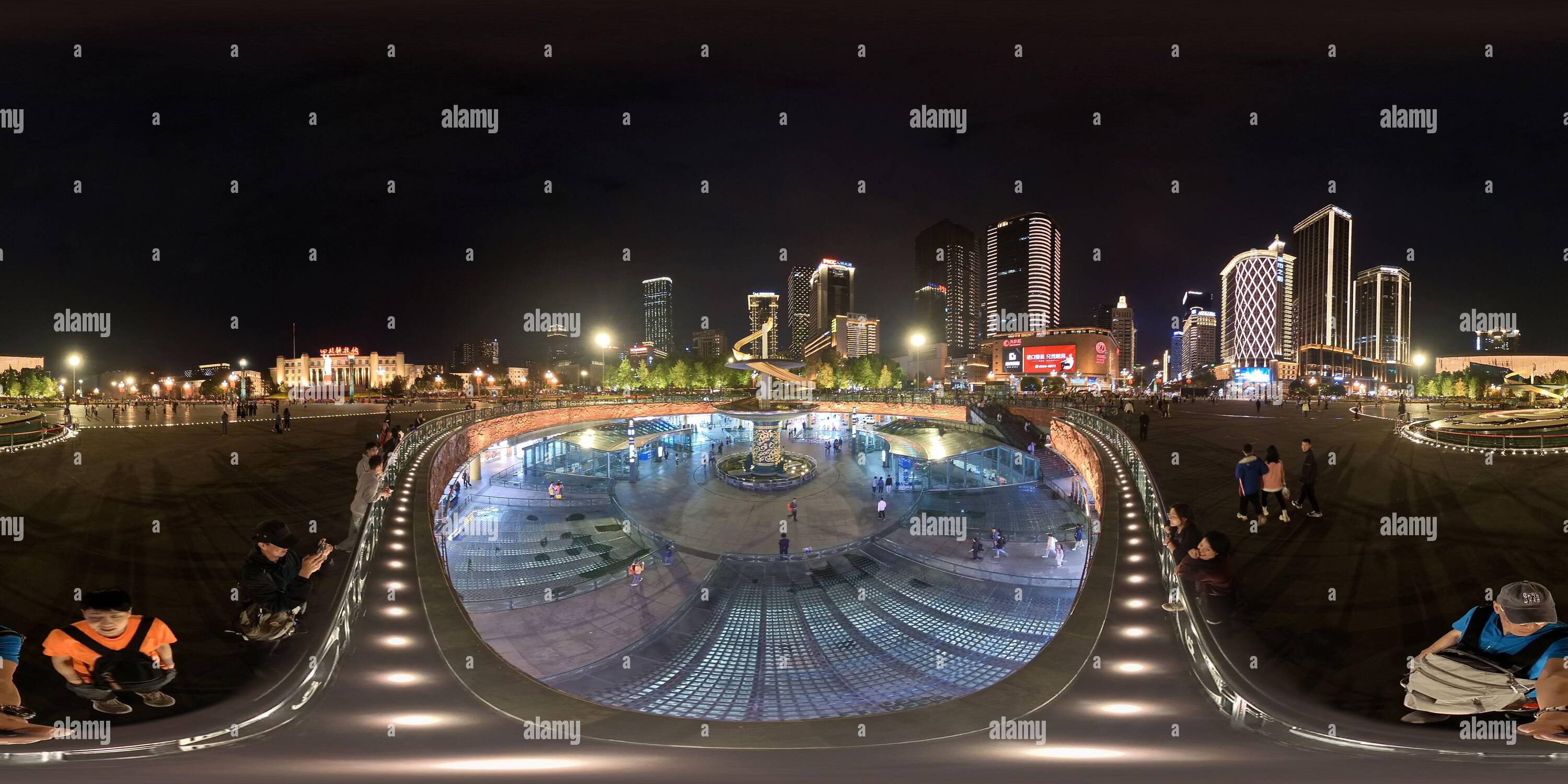 360° view of 360 view of tourists and locals visiting the local ...