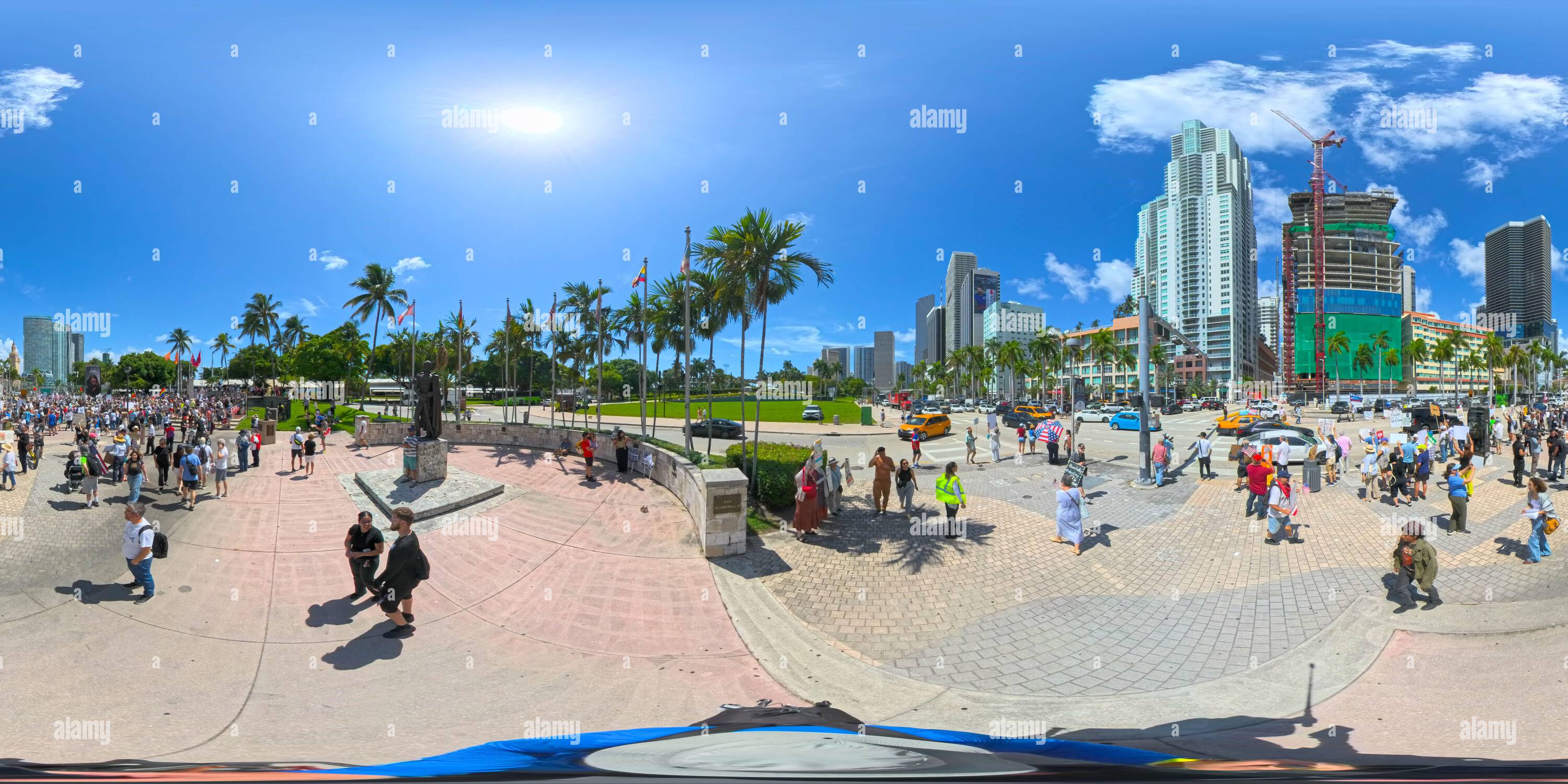 360° view of Miami, FL, USA - June 14, 2025: No Kings Protest at ...