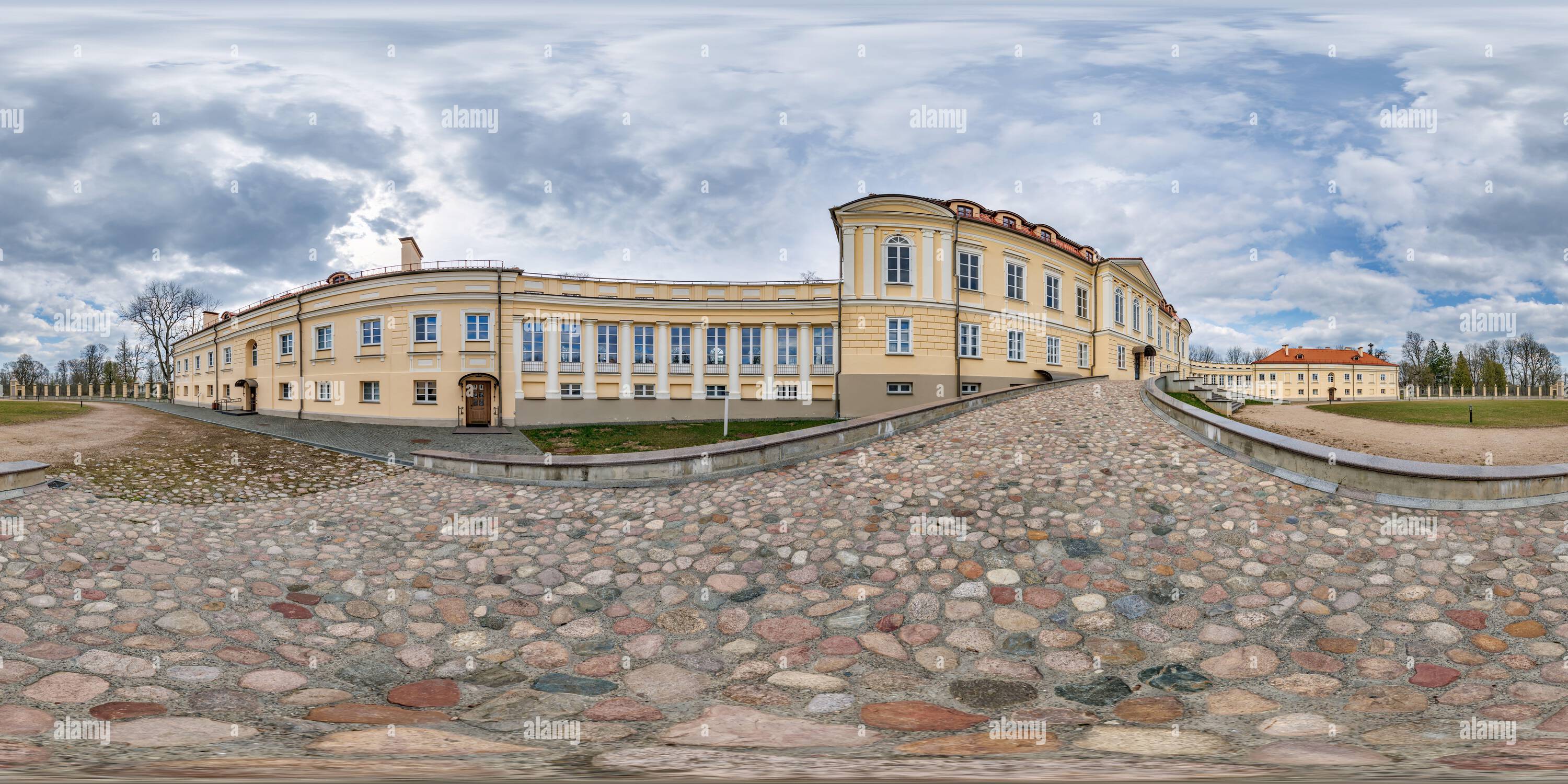 360° view of 360 hdri panorama overlooking restoration of the historic ...