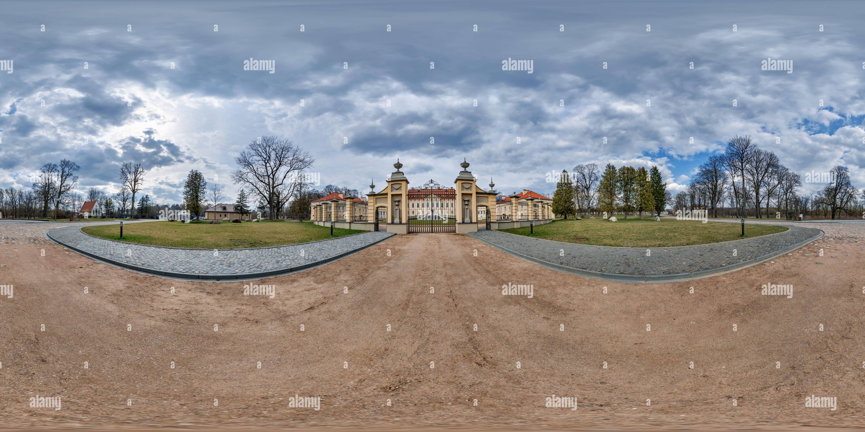360° view of 360 hdri panorama overlooking restoration of the historic ...