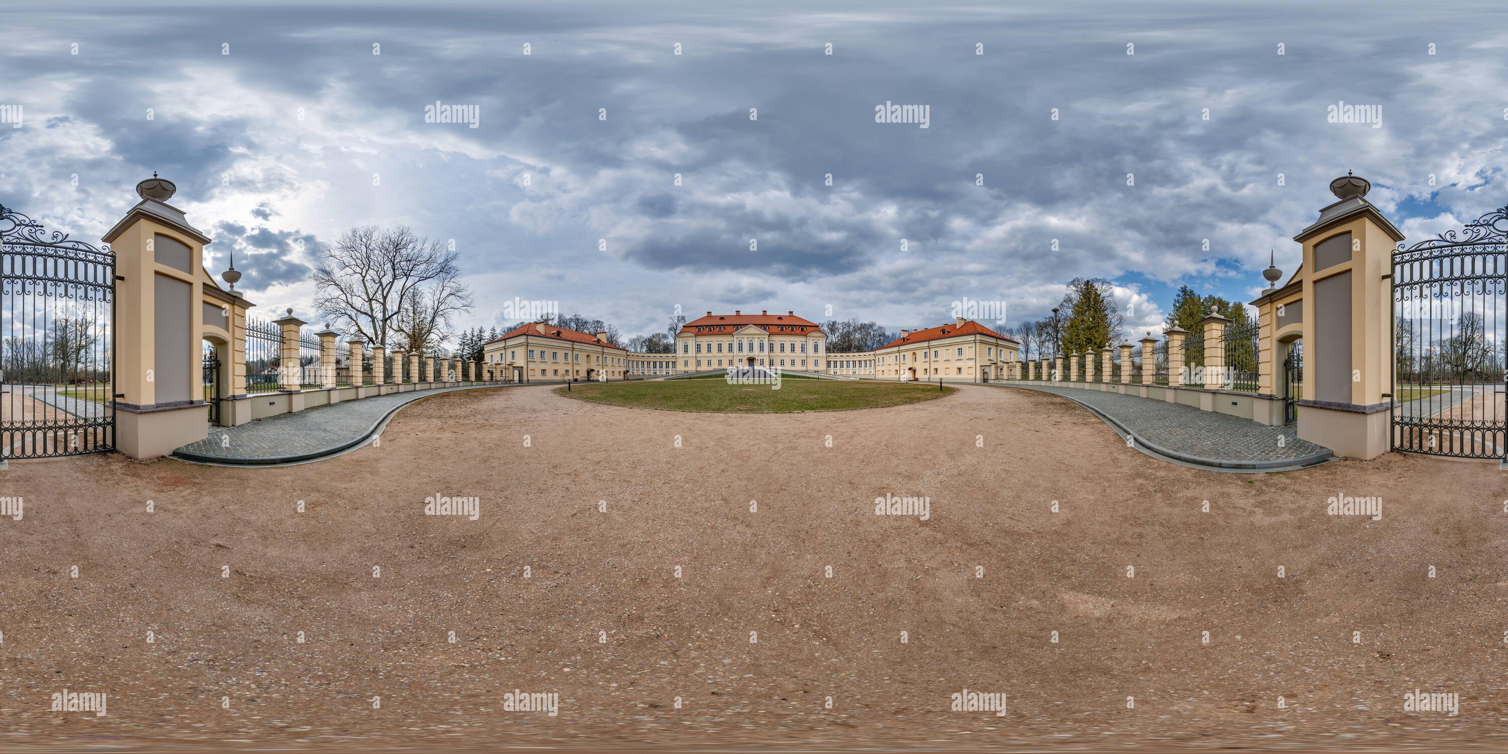360° view of 360 hdri panorama overlooking restoration of the historic ...