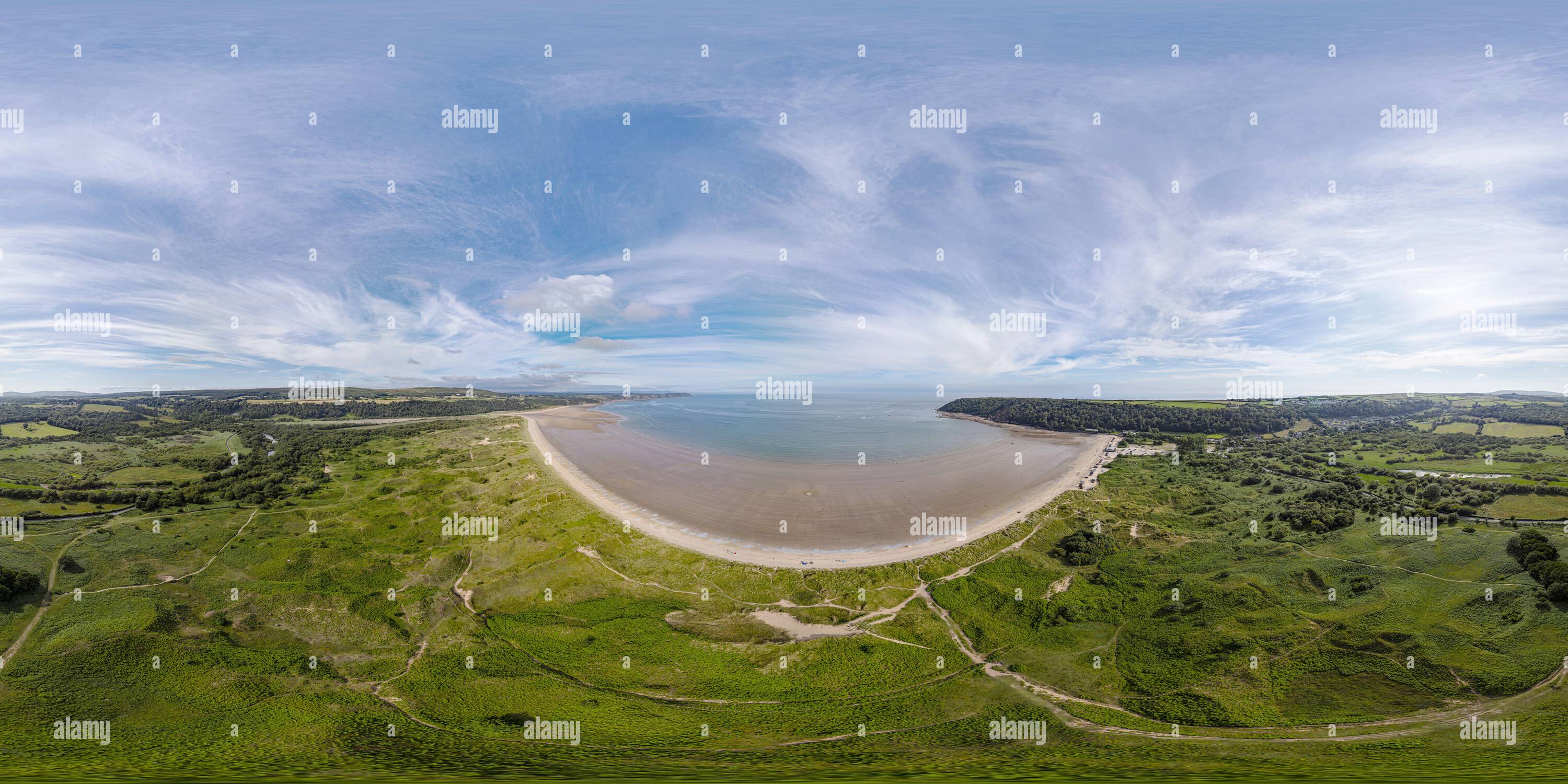 Oxwich bay beach aerial view hi-res stock photography and images - Alamy