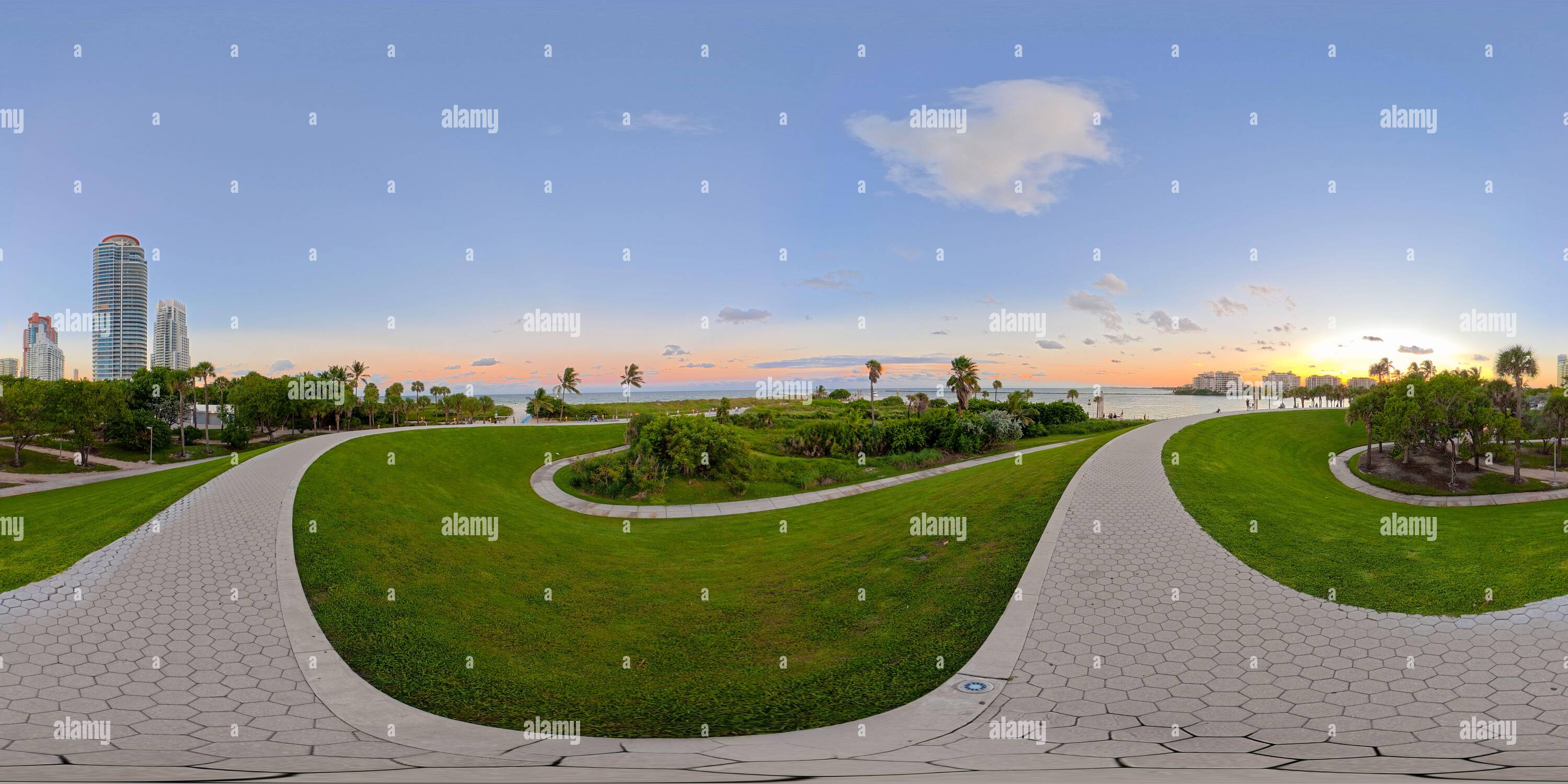 360° view of Miami Beach, FL, USA - October 14, 2025: 360 VR ...