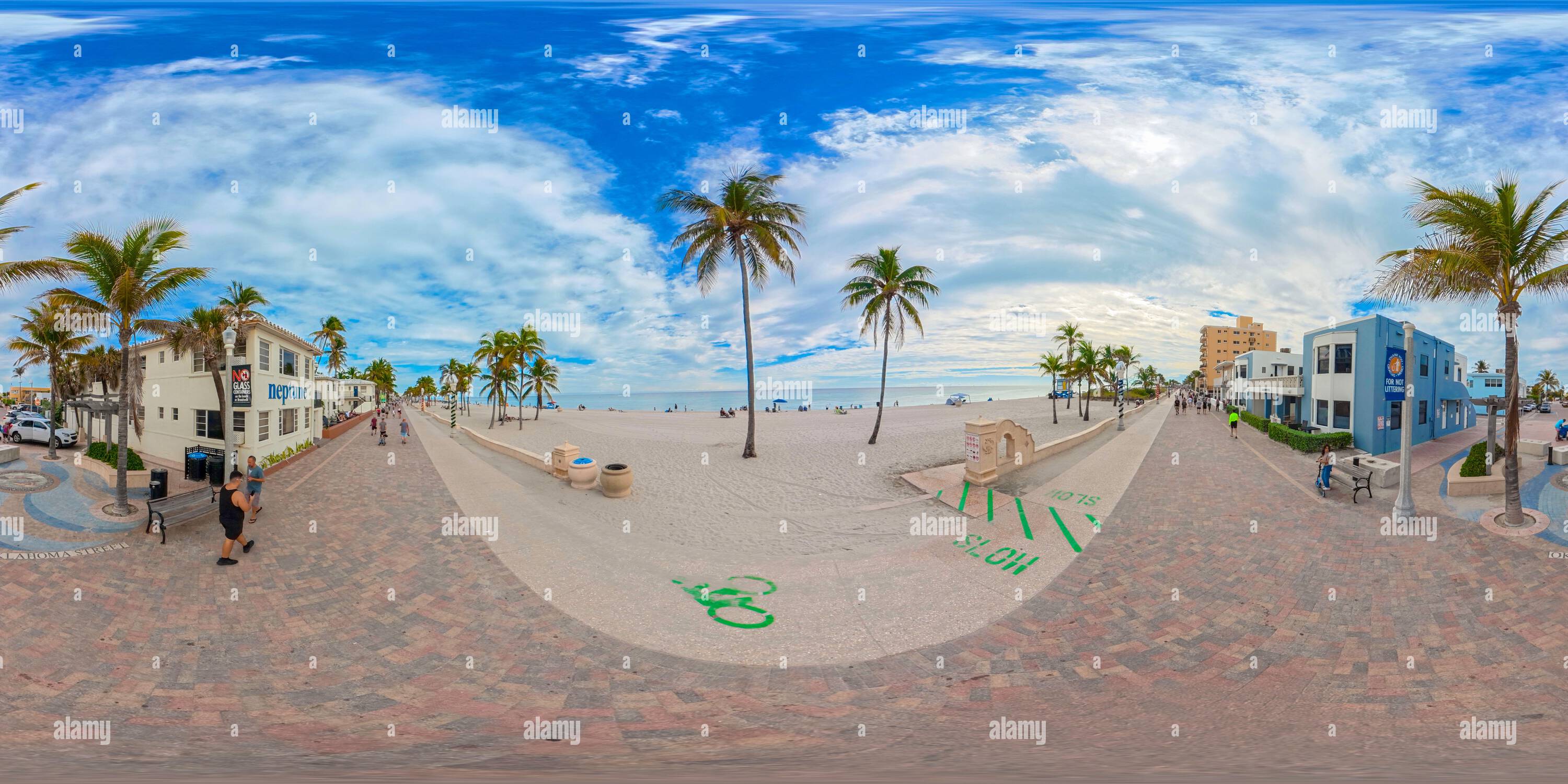 360° view of Hollywood, FL, USA - January 4, 2026: 360 equirectangular ...