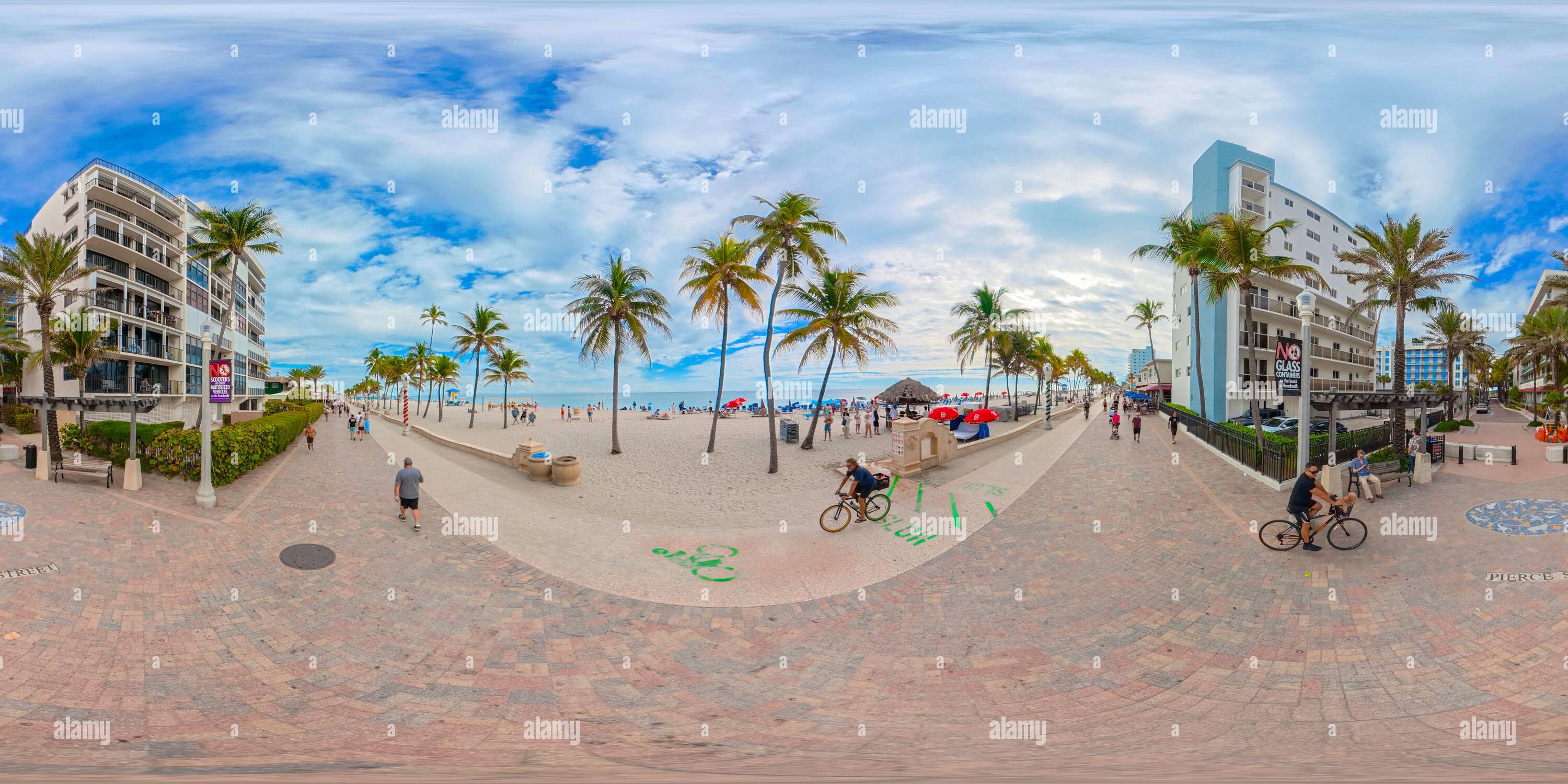 360° view of Hollywood, FL, USA - January 4, 2026: 360 equirectangular ...