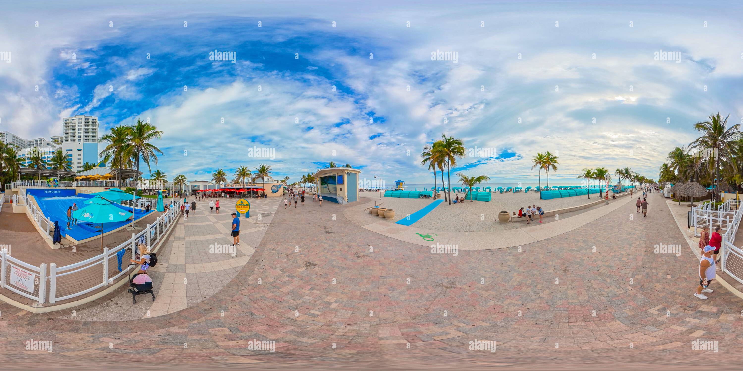360° view of Hollywood, FL, USA - January 4, 2026: 360 equirectangular ...
