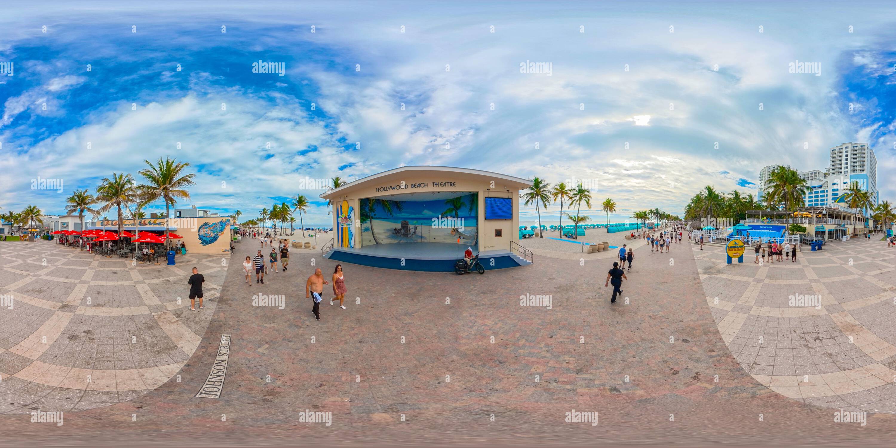 360° view of Hollywood, FL, USA - January 4, 2026: 360 equirectangular ...