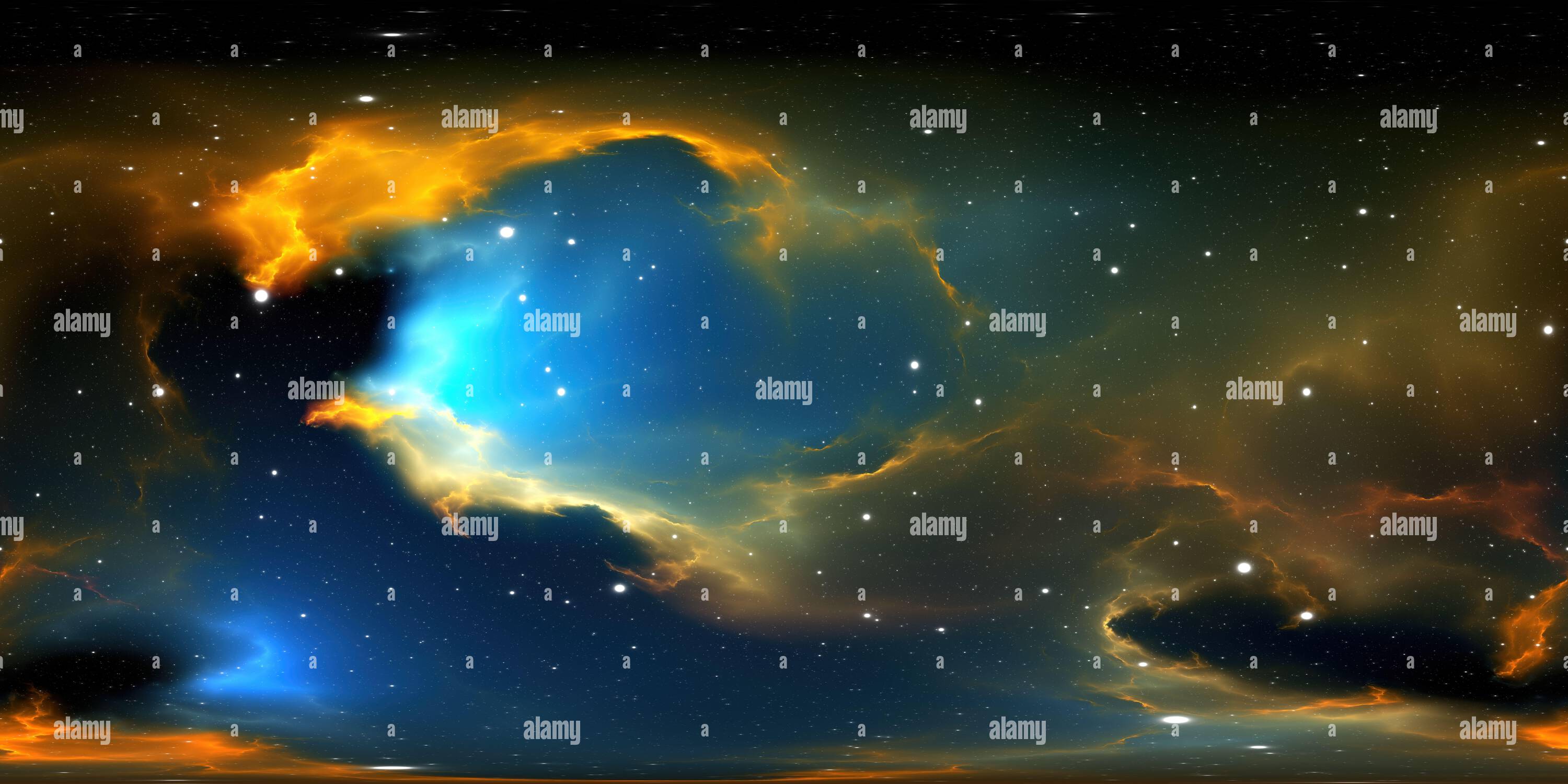 360° view of 360 degree space nebula panorama, equirectangular ...