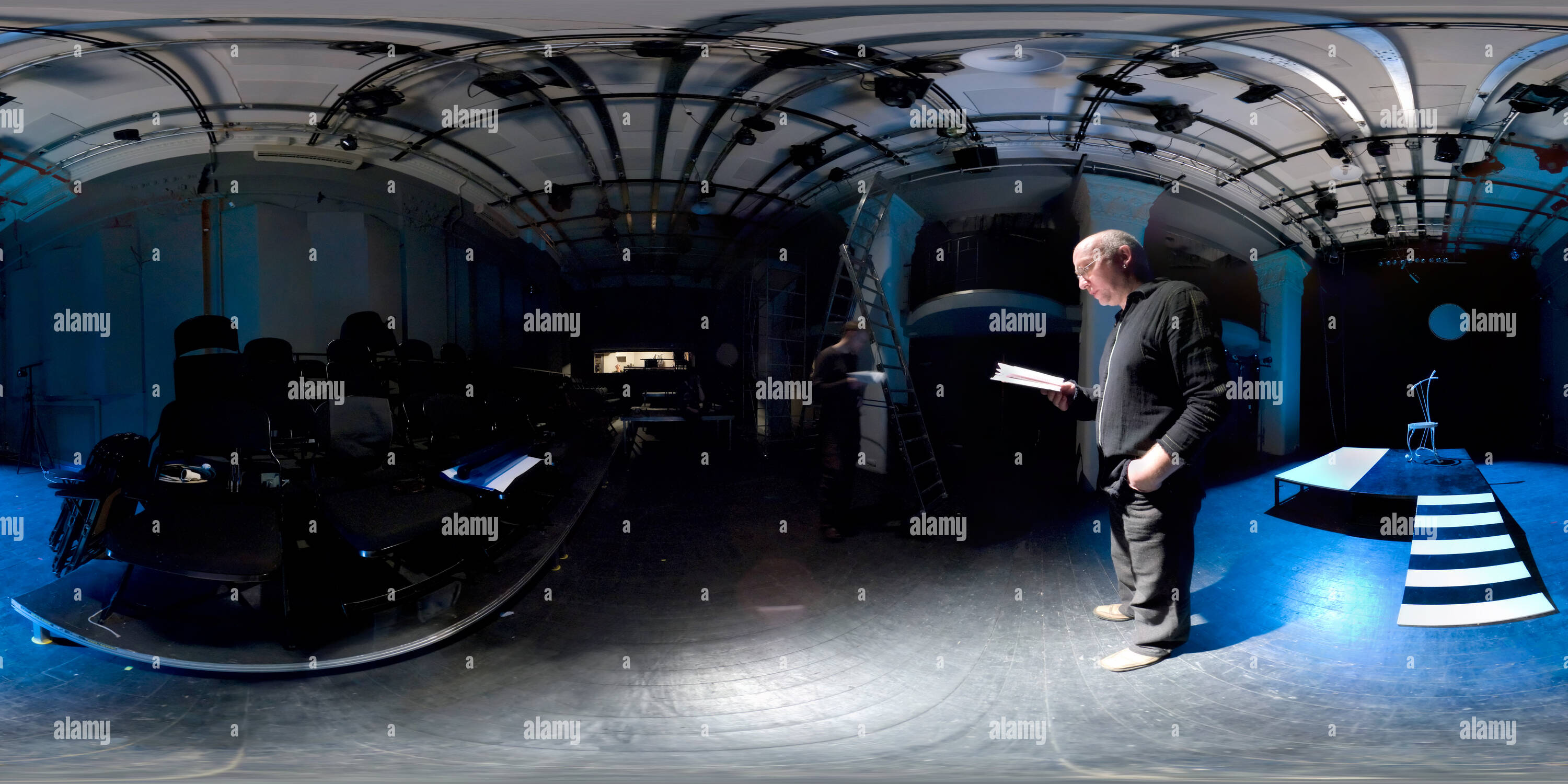 360° view of Alexander Marchenko at the light rehearshal of the play ...