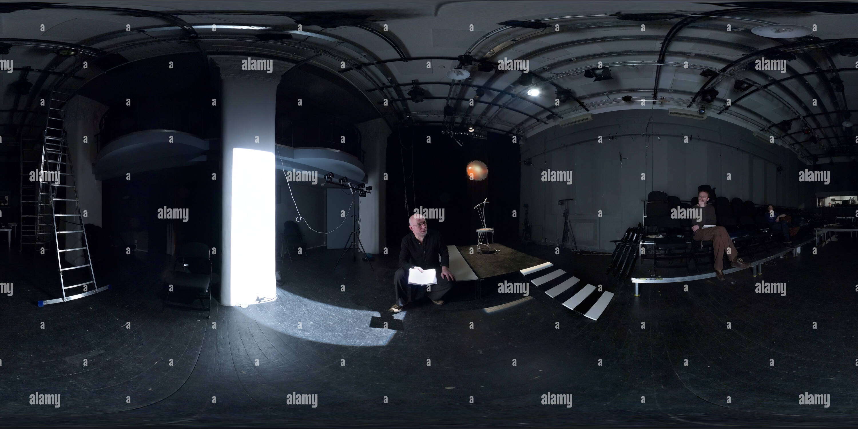 360° view of Alexander Marchenko at the light rehearshal of the play ...