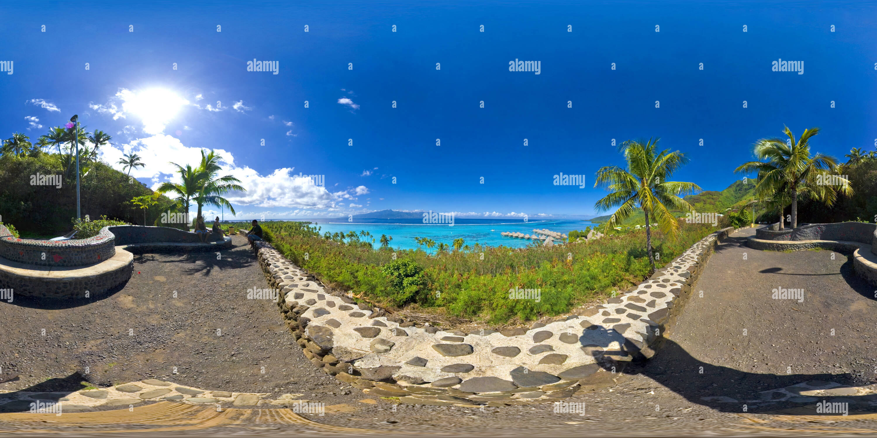 360° view of Temae - Moorea - French Polynesia - Alamy