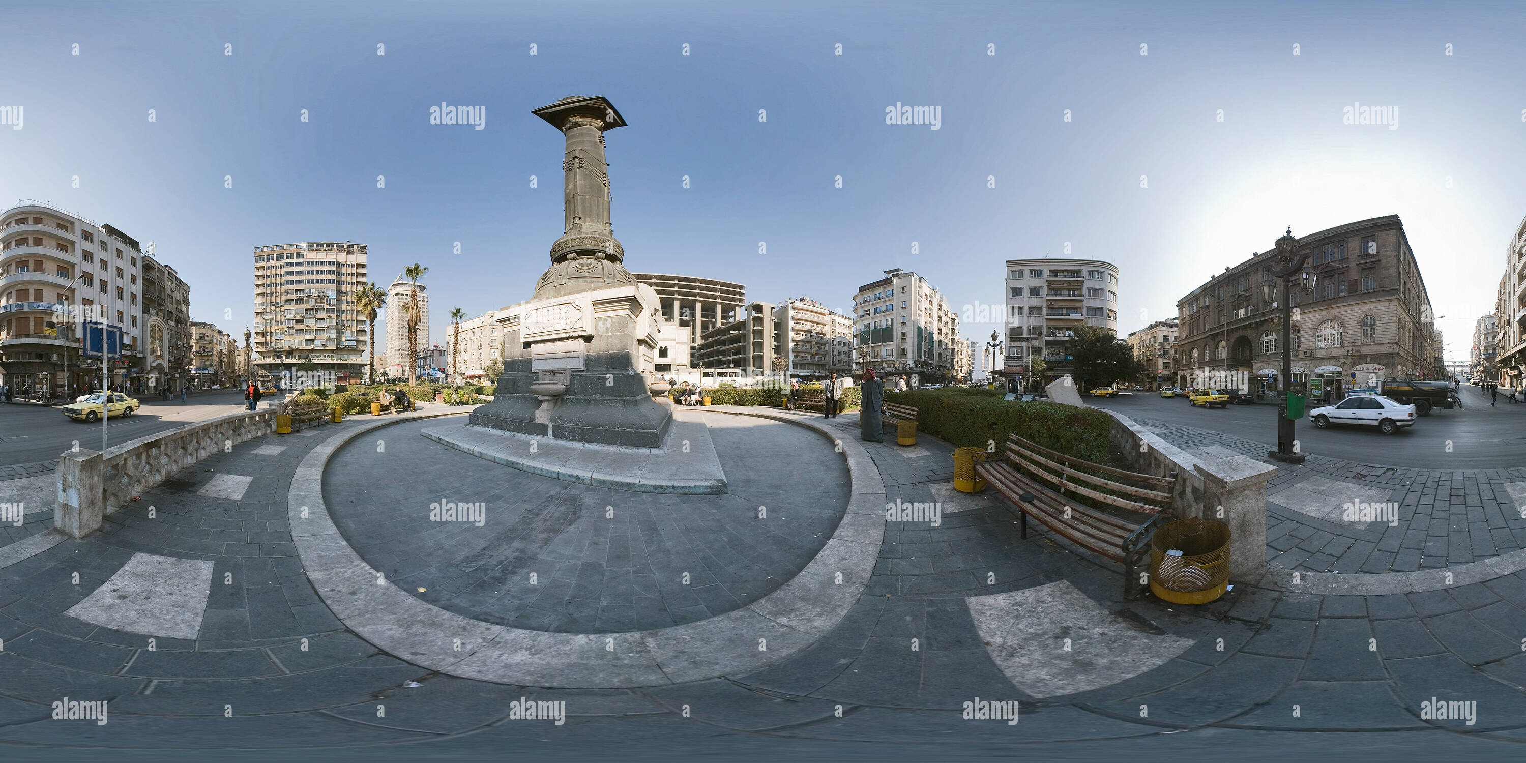360° view of Damascus Martyris Square - Alamy