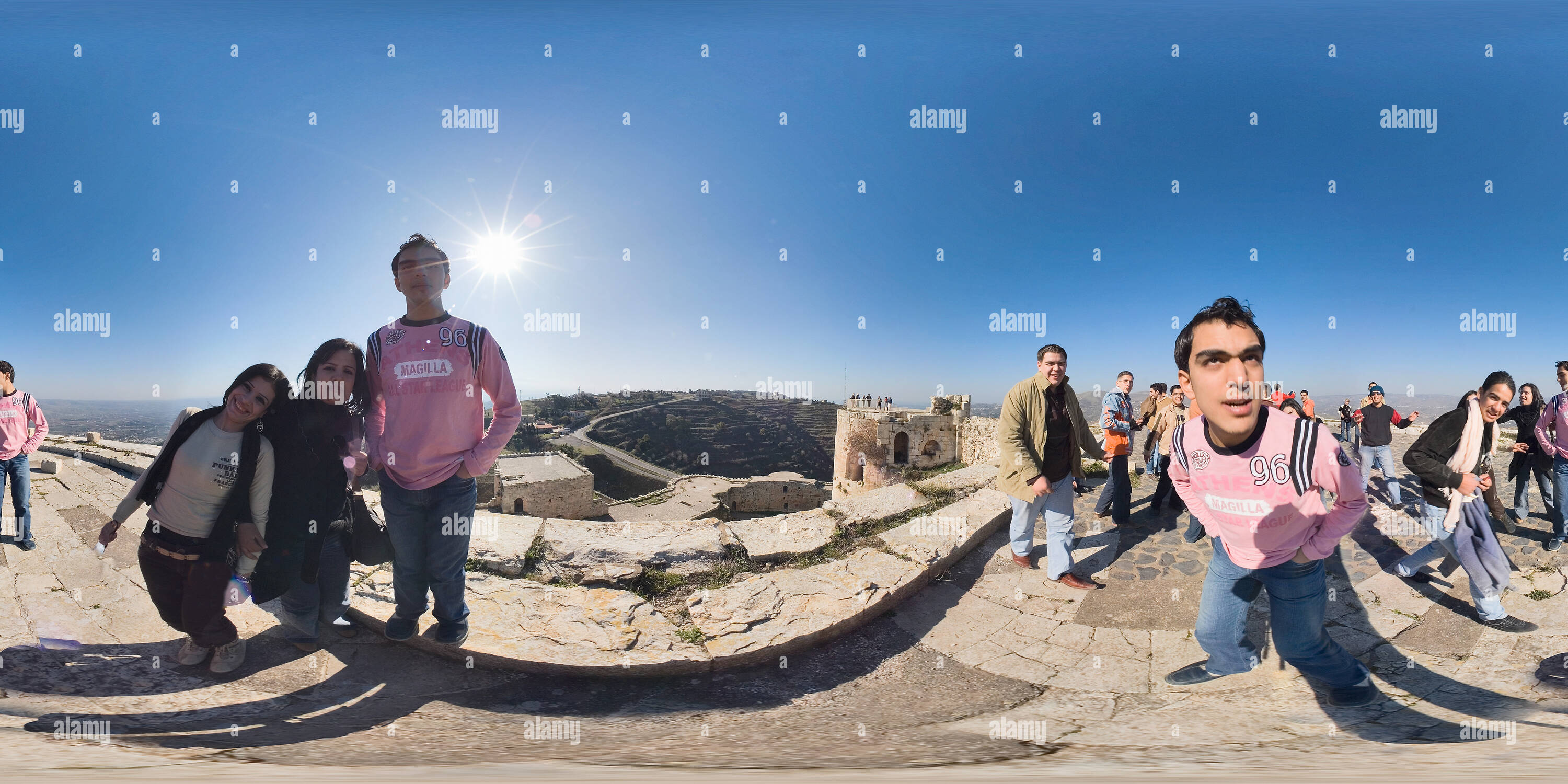 360° view of Krak des Chevaliers - Alamy