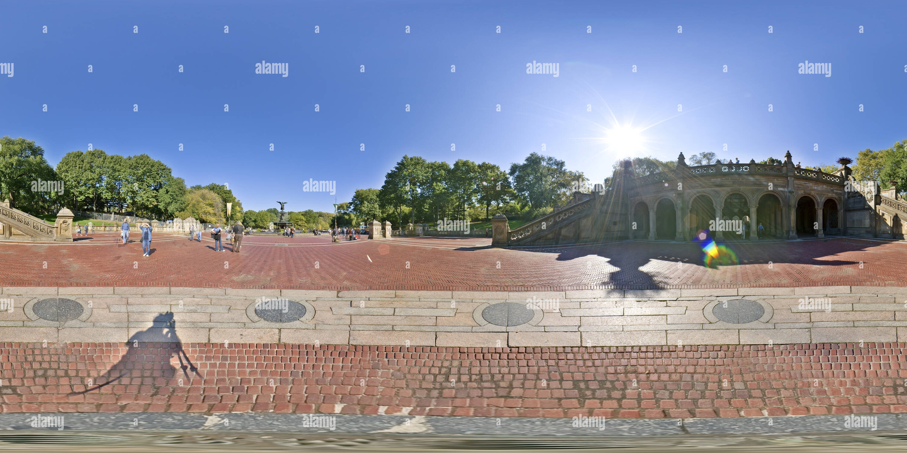 360° view of Bethesda Fountain and Terrace - Alamy