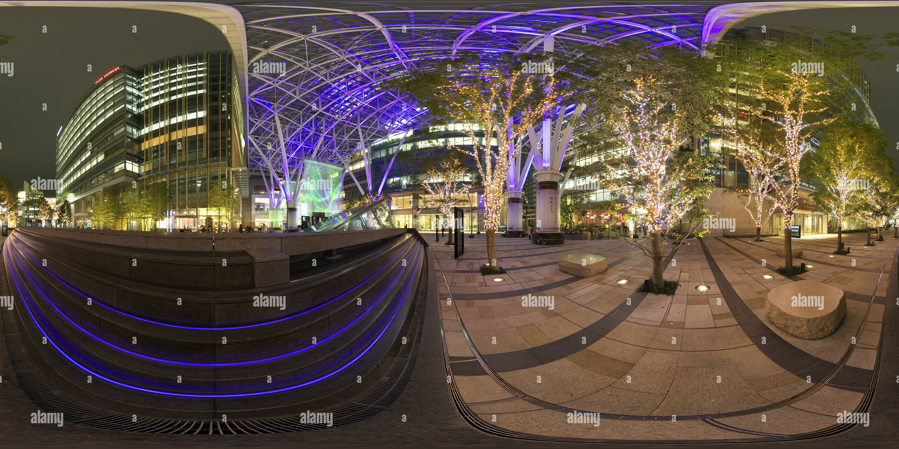 360° view of Tokyo Midtown - Christmas illumination - Alamy