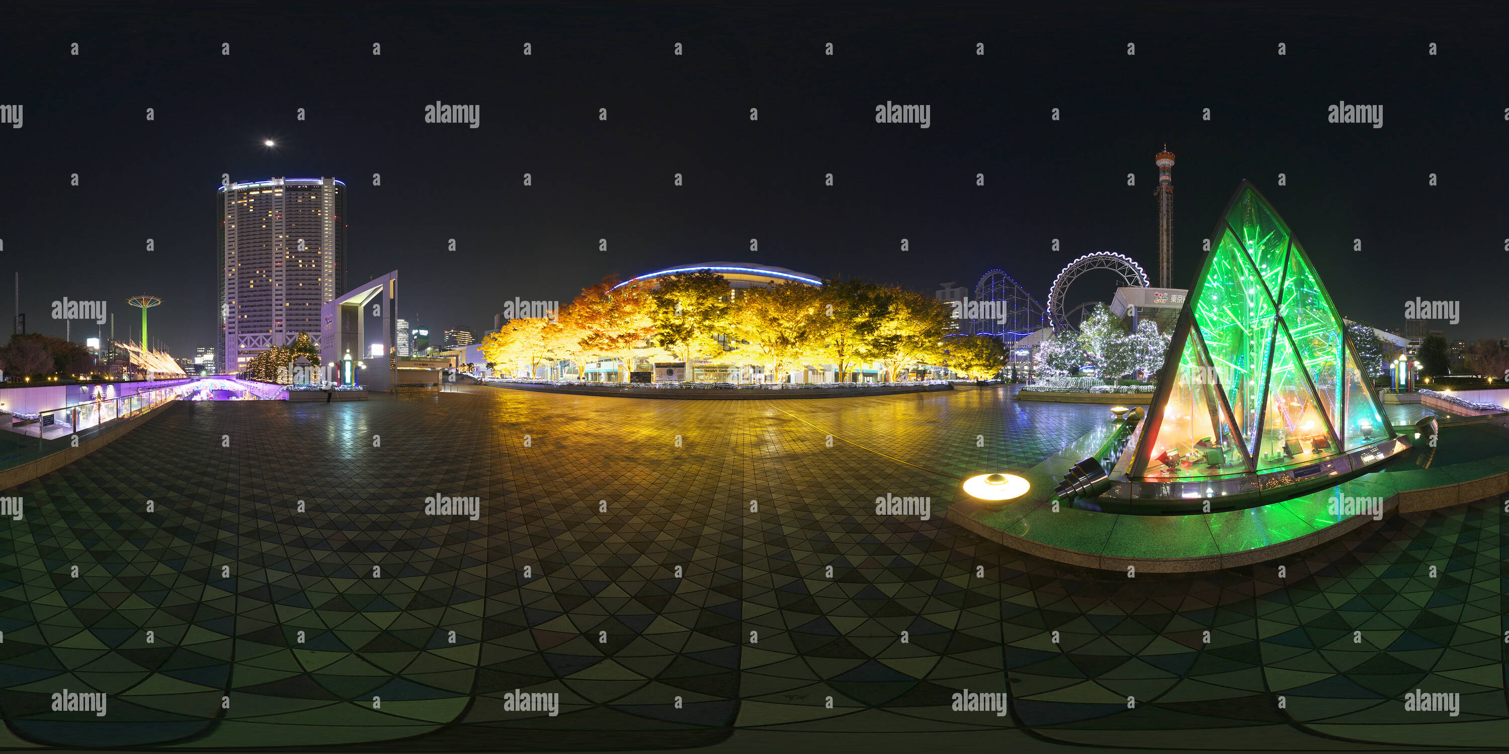 360° view of Tokyo Dome City - Crystal point - Alamy