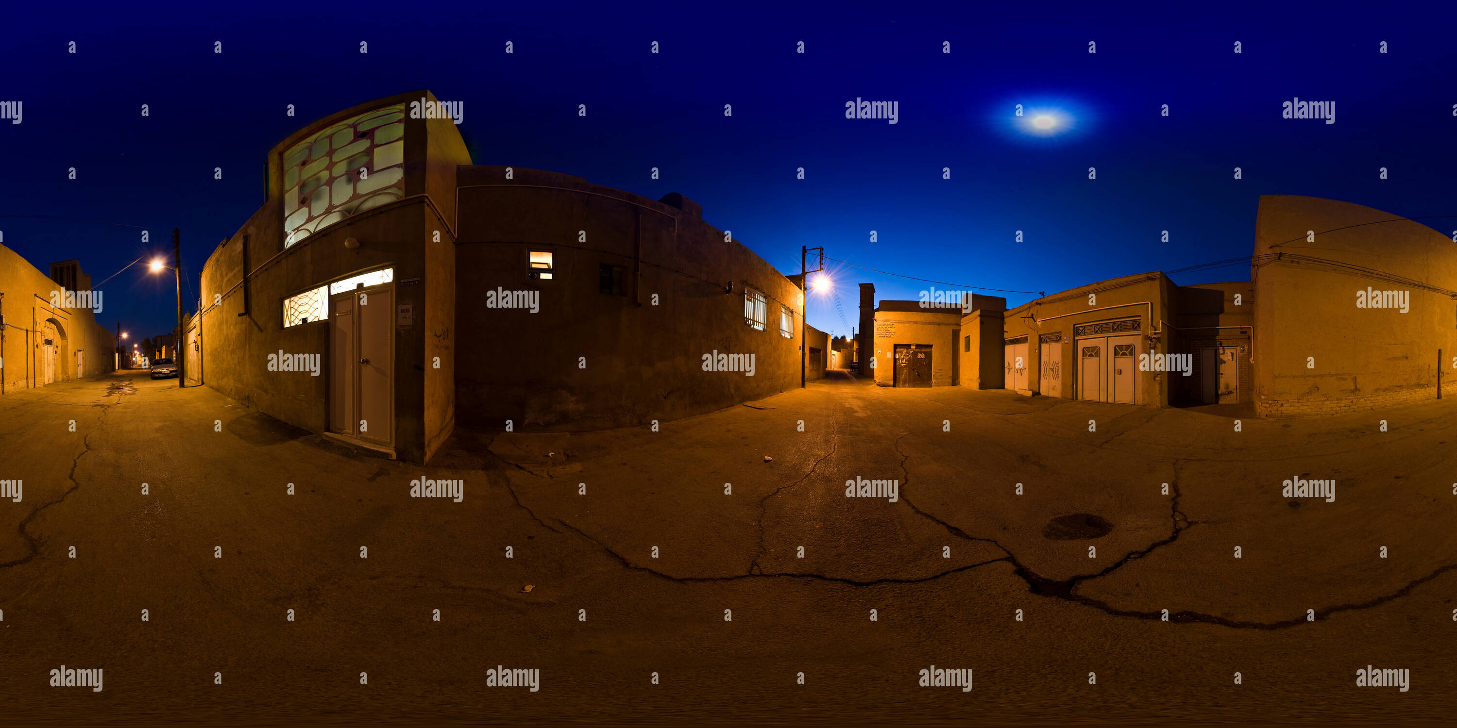 360° view of An alley in the old part of town - Alamy