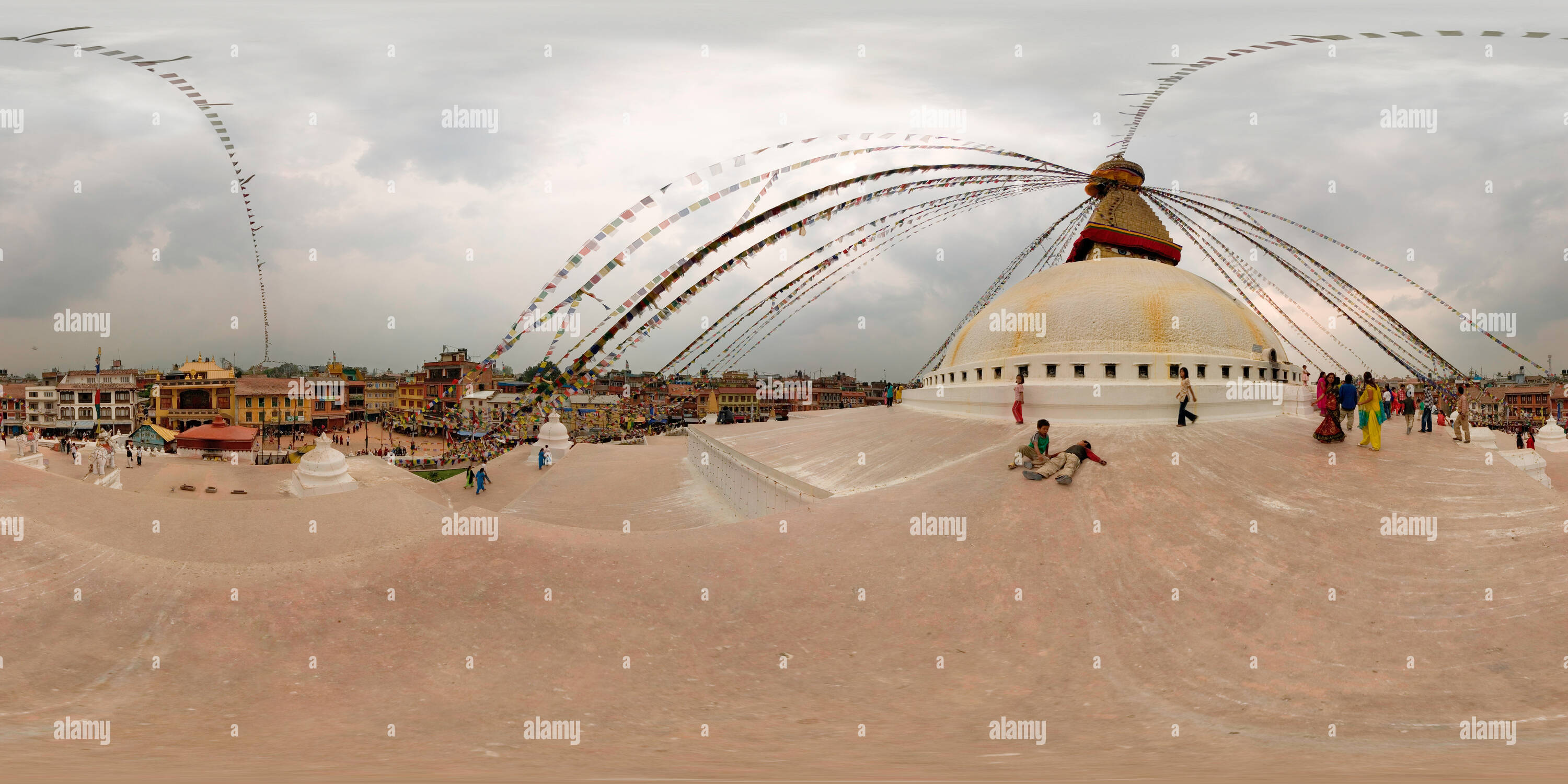 360° view of Bodnath Stupa, Kathmandu - Alamy