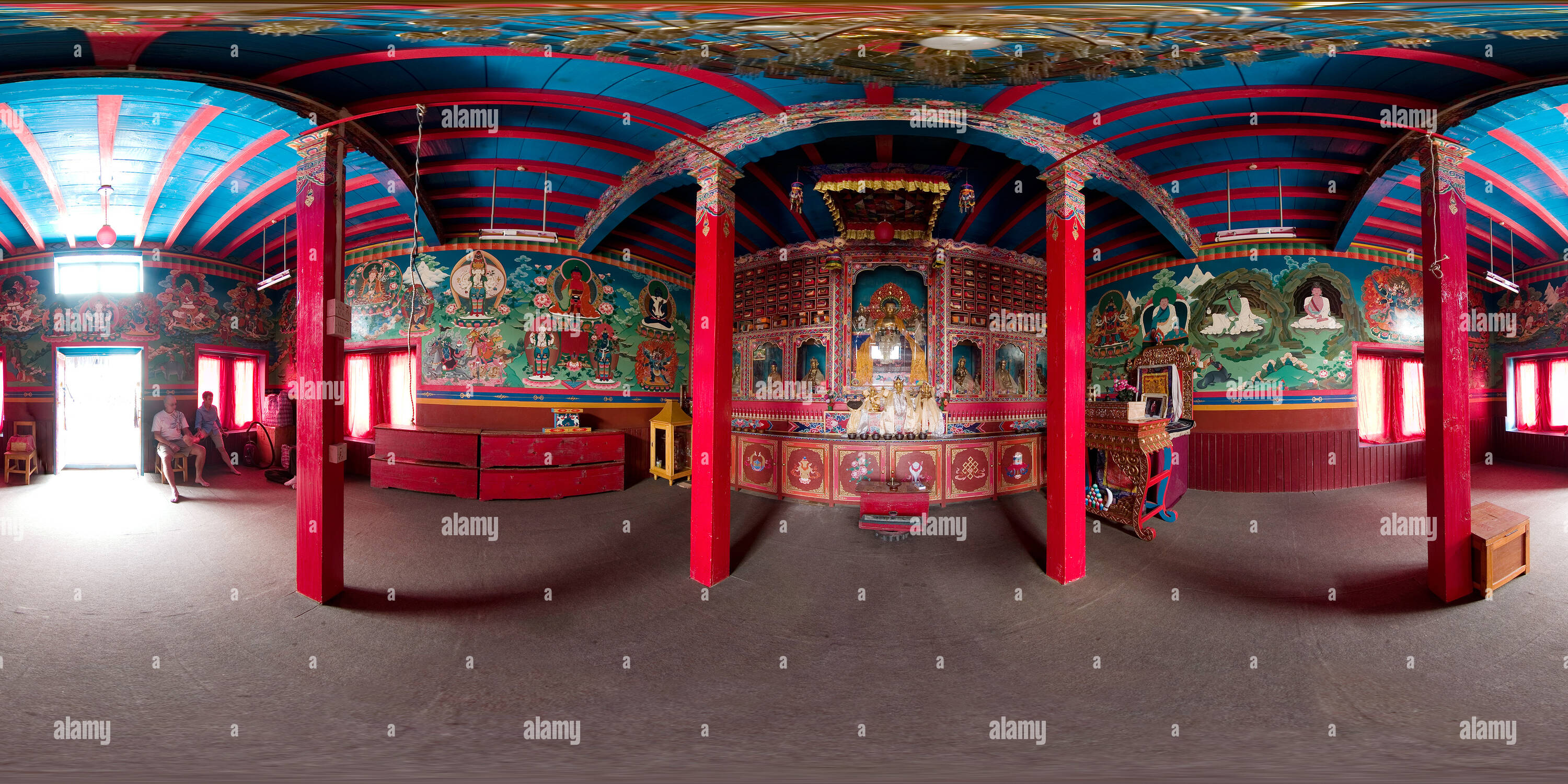 360° view of Gompa in Marpha village, Annapurna - Alamy