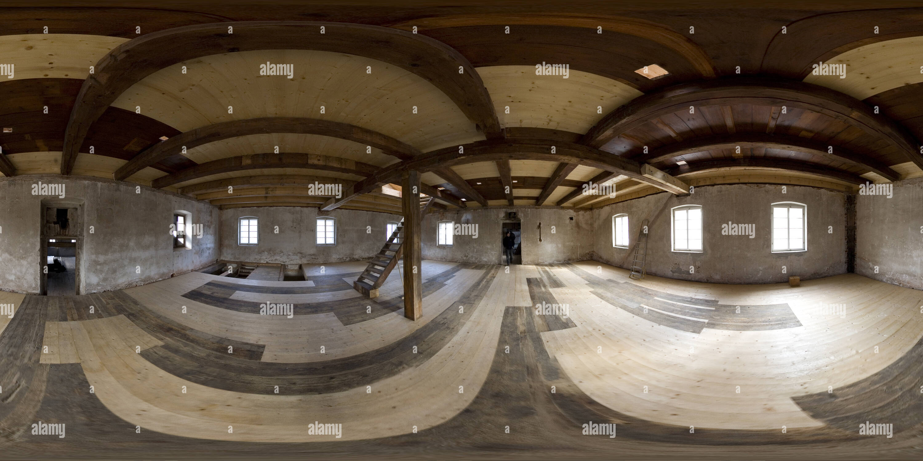 360° view of 2nd floor Inside the Old Mill House - Alamy