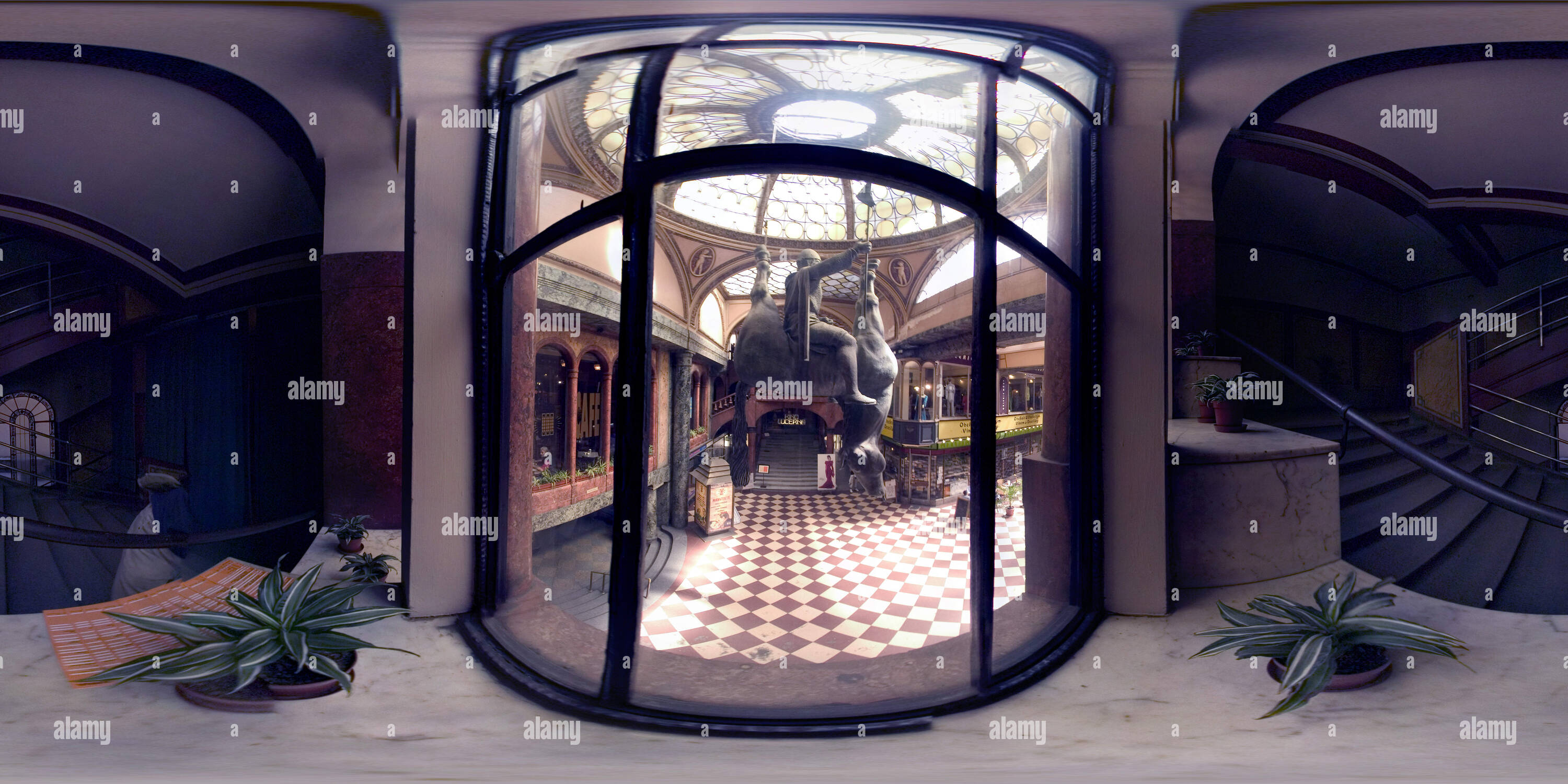 360° view of Lucerna Kavarna, Kino, Shopping Passage - Alamy