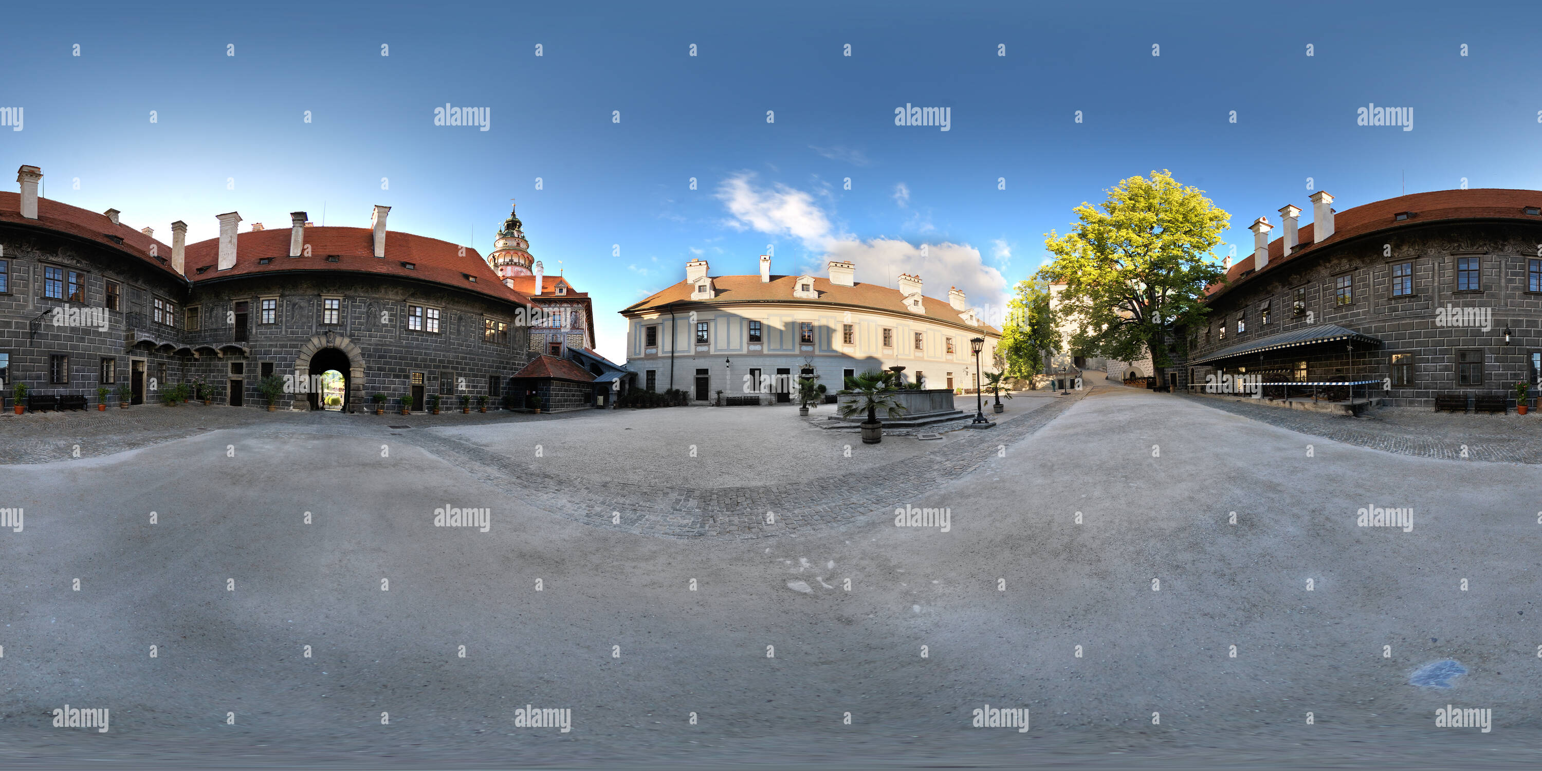 360° view of Castle Courtyard 1 - Alamy