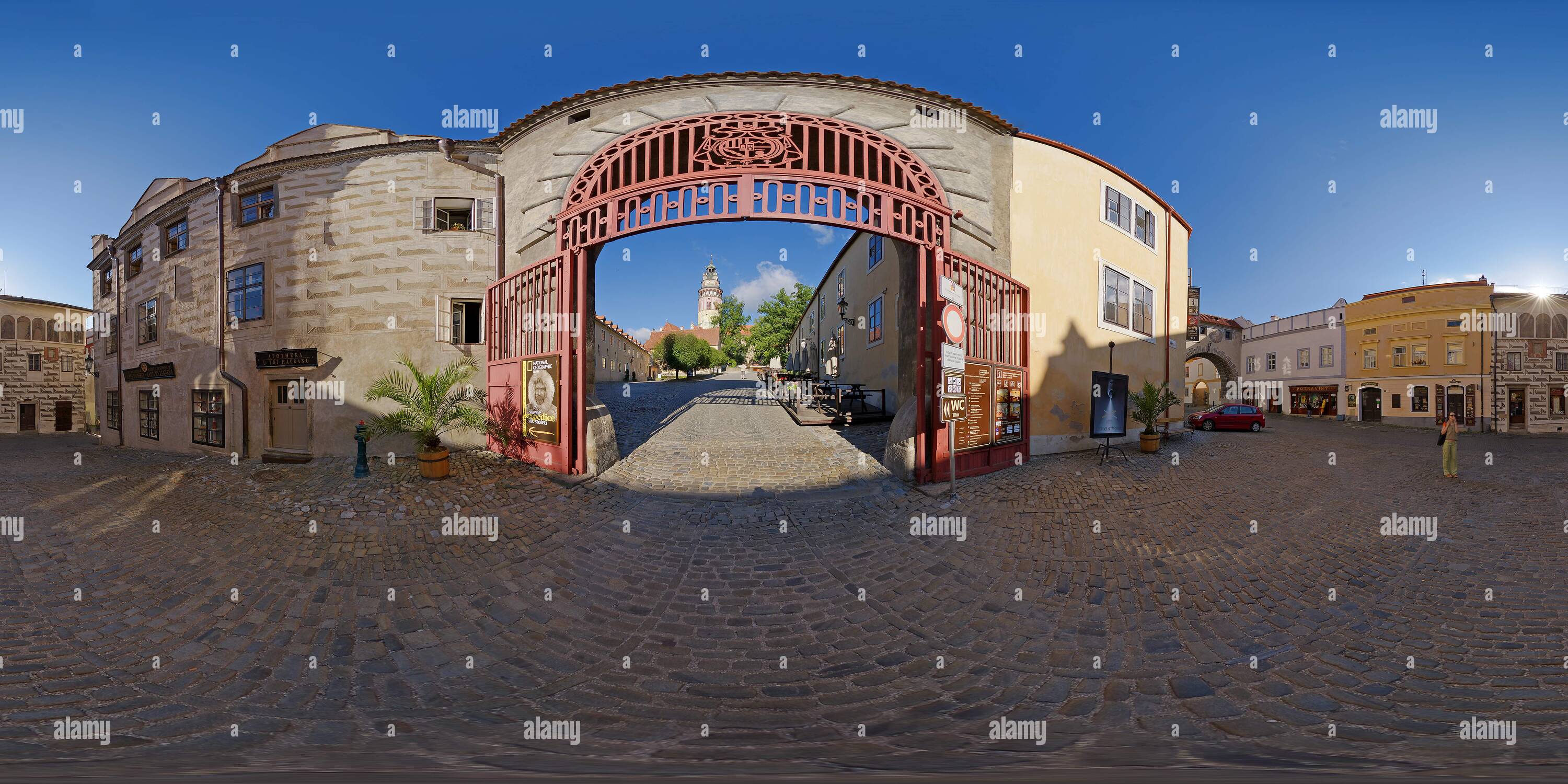 360° view of The Red Gate, Cesky Krumlov castle - Alamy