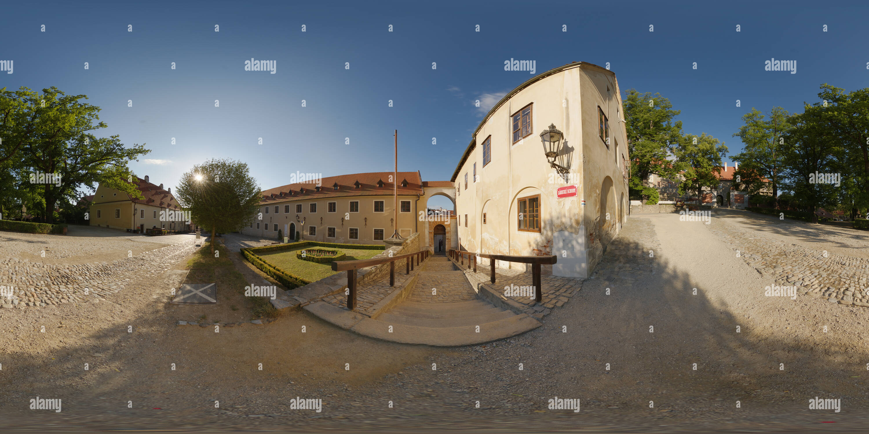 360° view of at the top of the Castle Stairs - Alamy