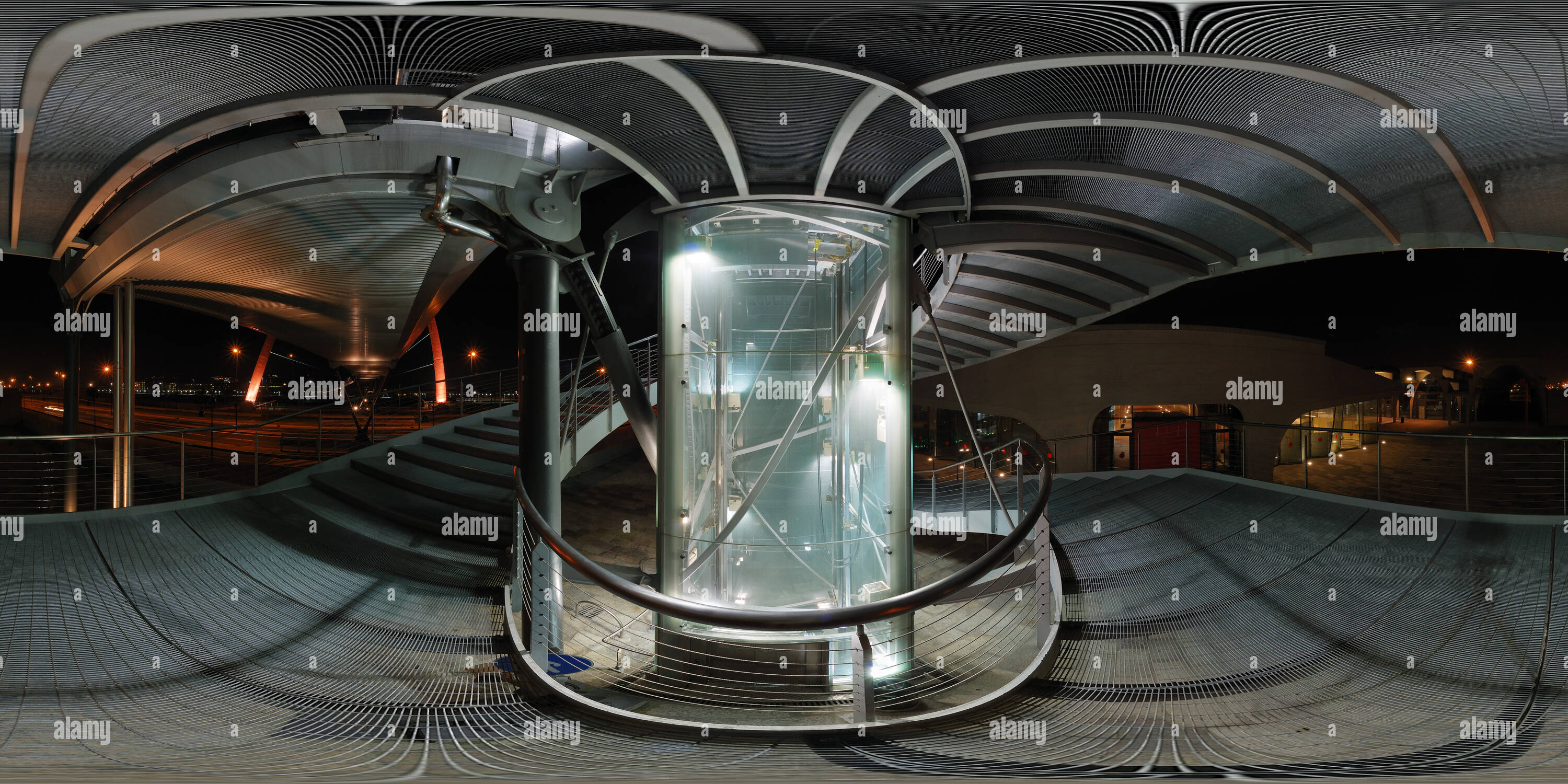 360° view of Elevator to the olympic walkway and arch - Alamy