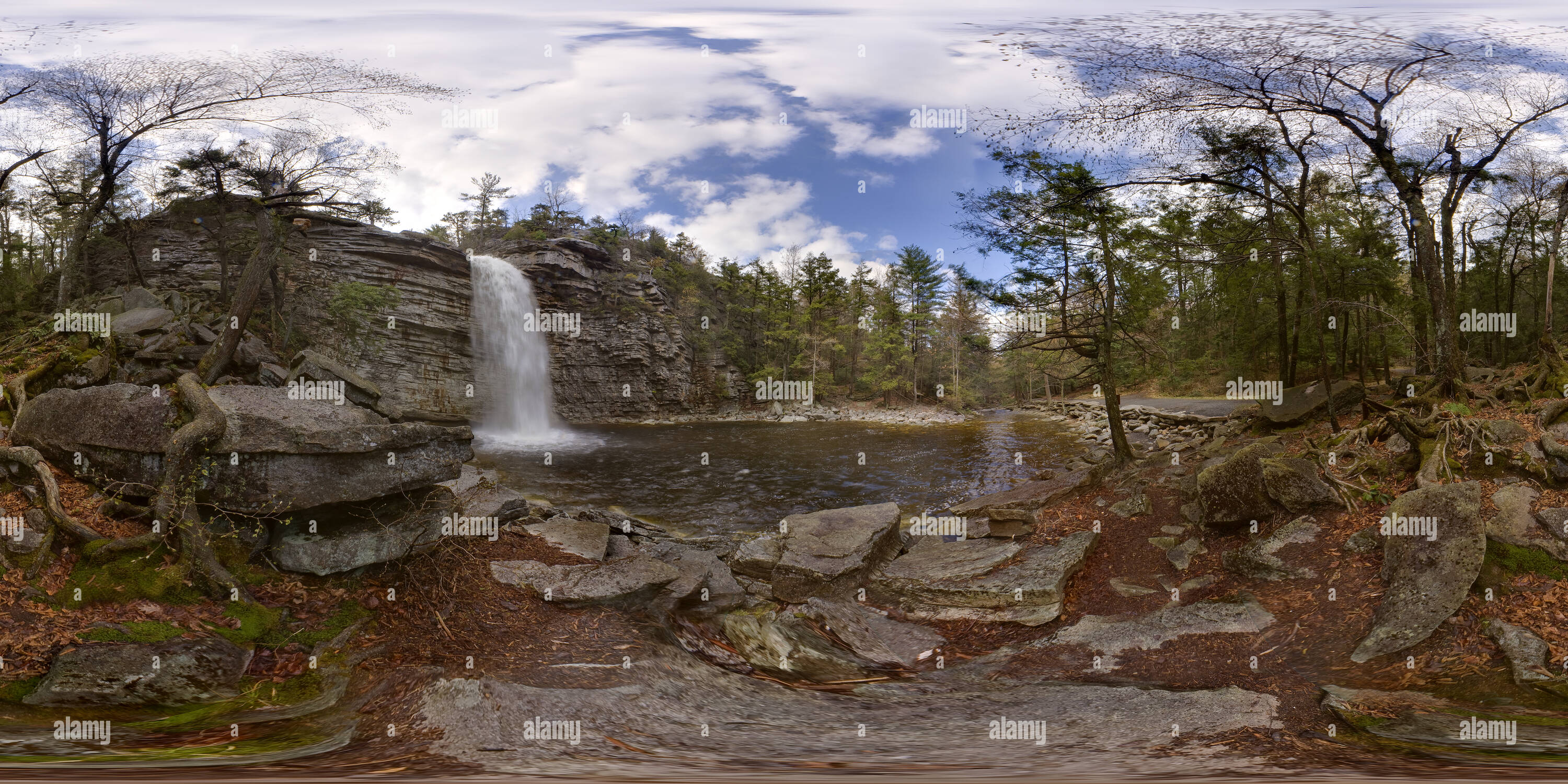 360° view of Minnewaska Awosting Falls - Alamy