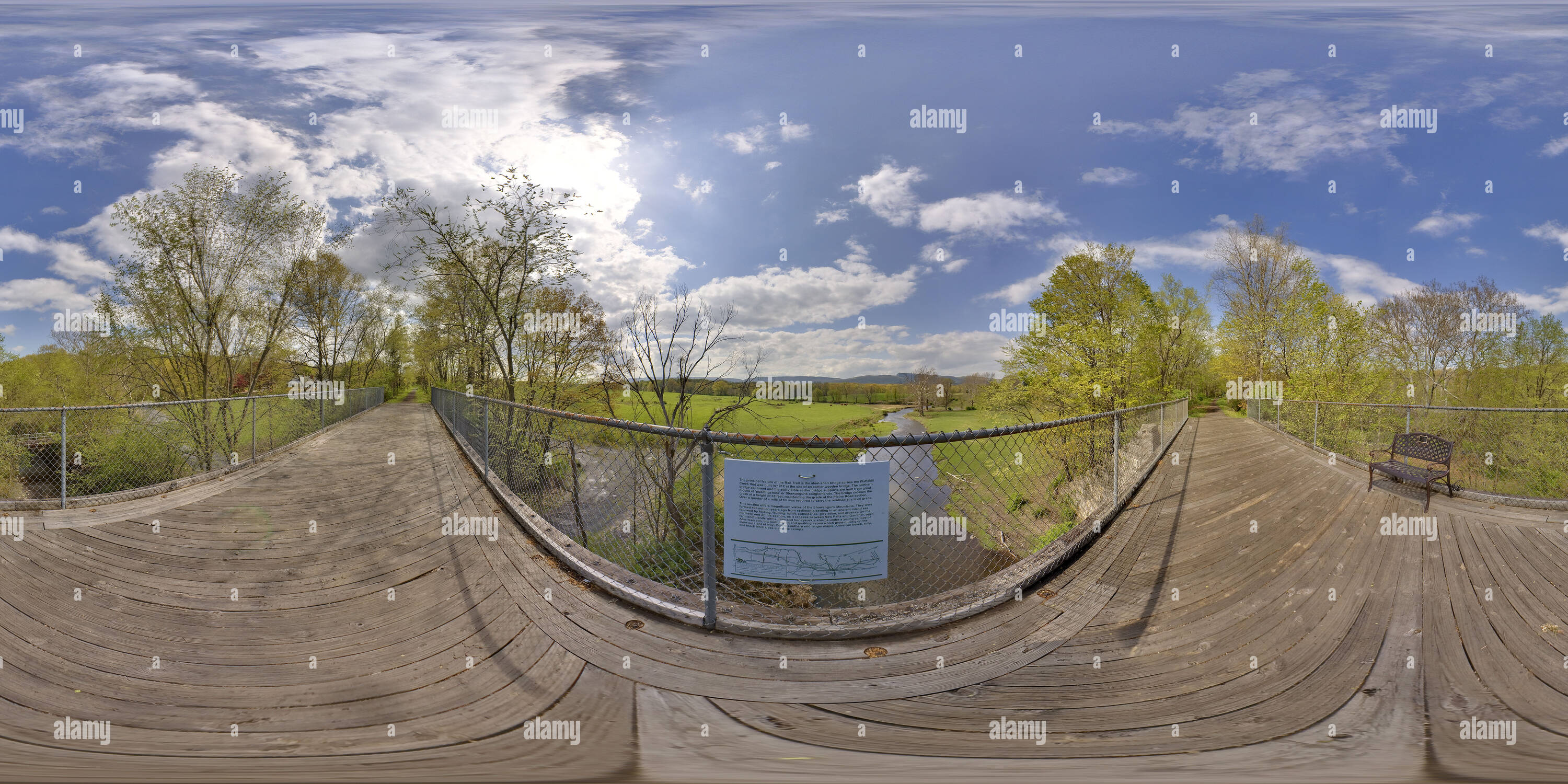360° view of Rail Trail Bridge - Alamy