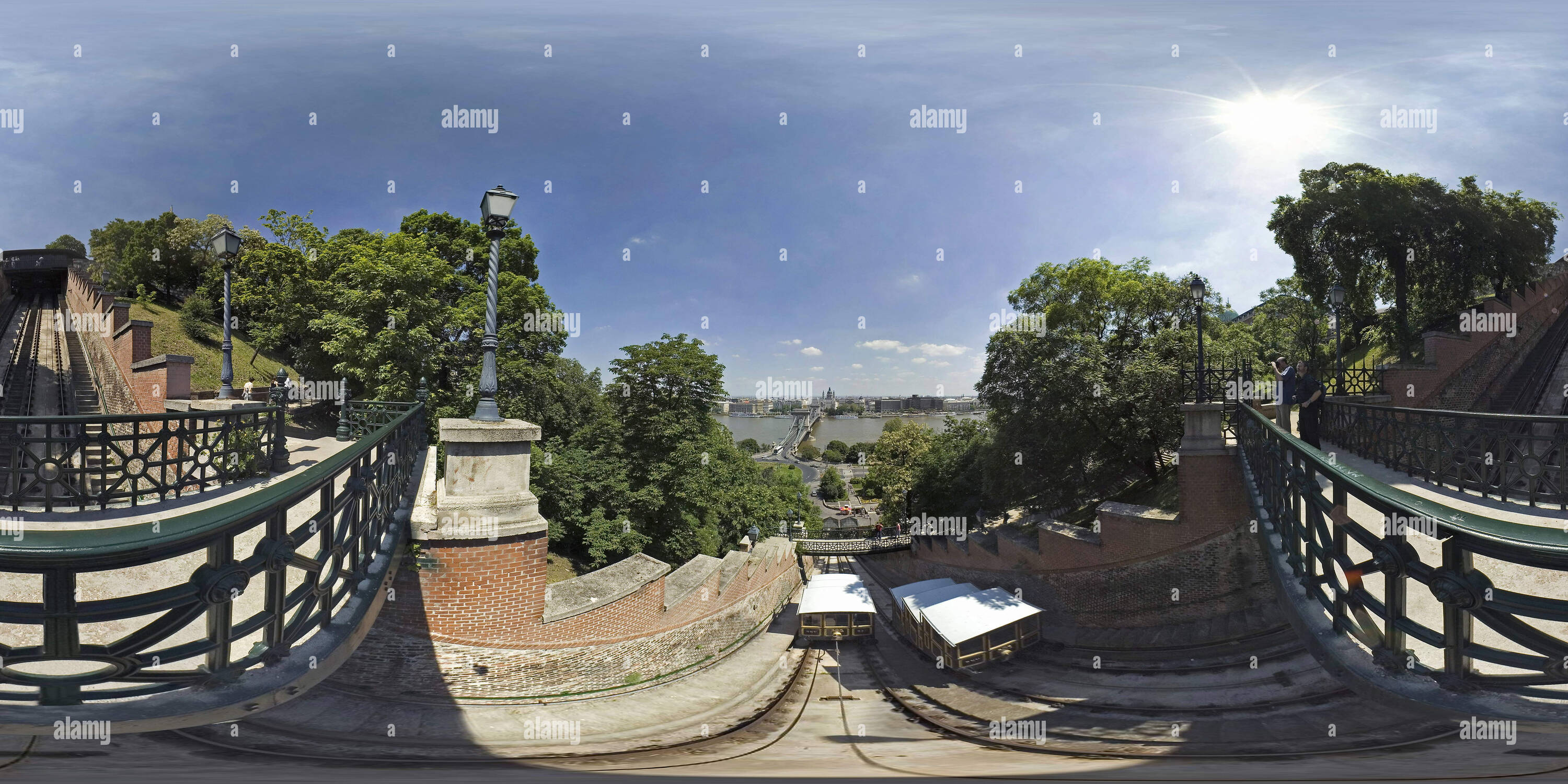 360° view of Buda Castle Funicular - Alamy