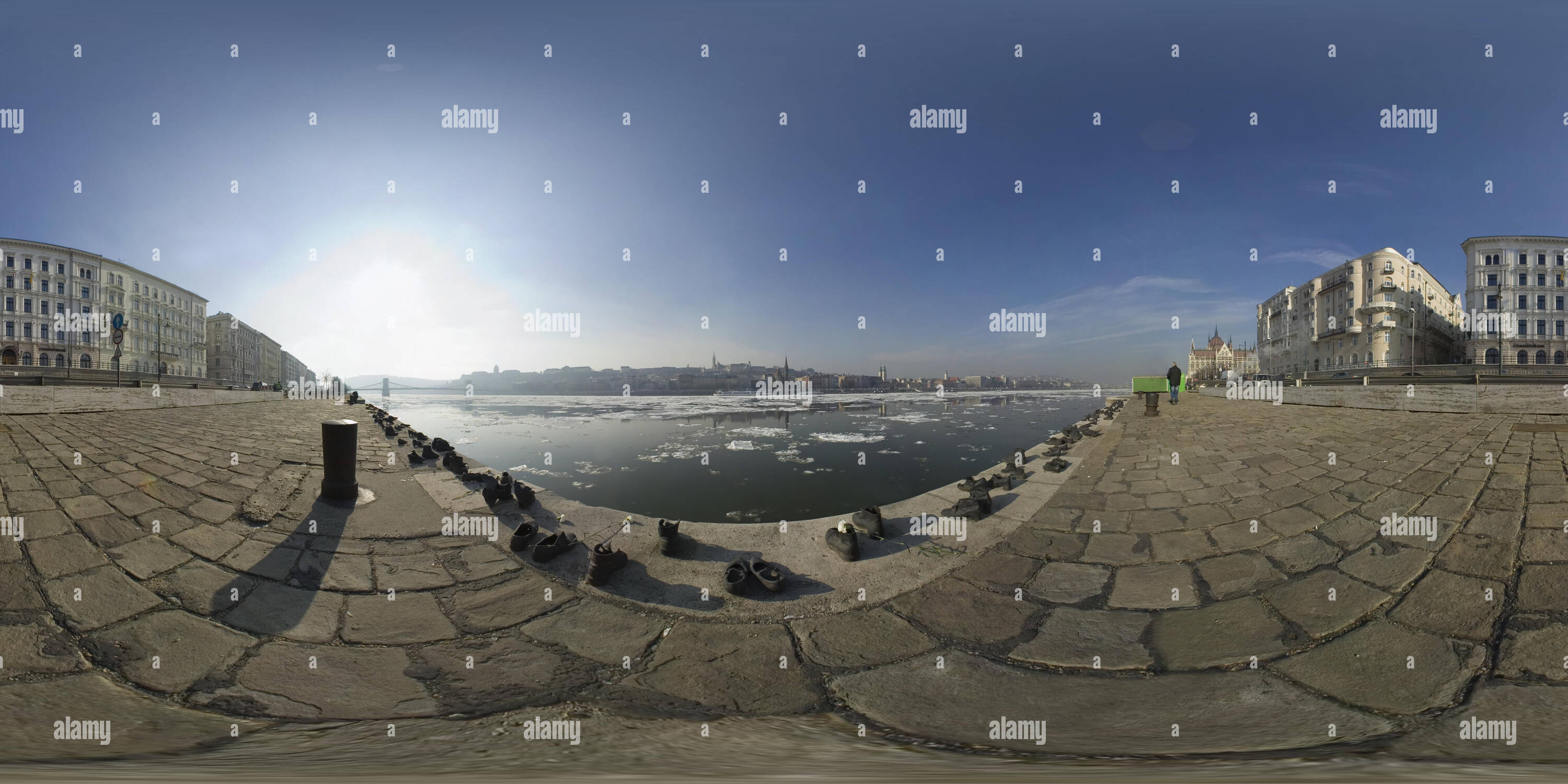 360° view of Shoes at the Danube Side - Alamy