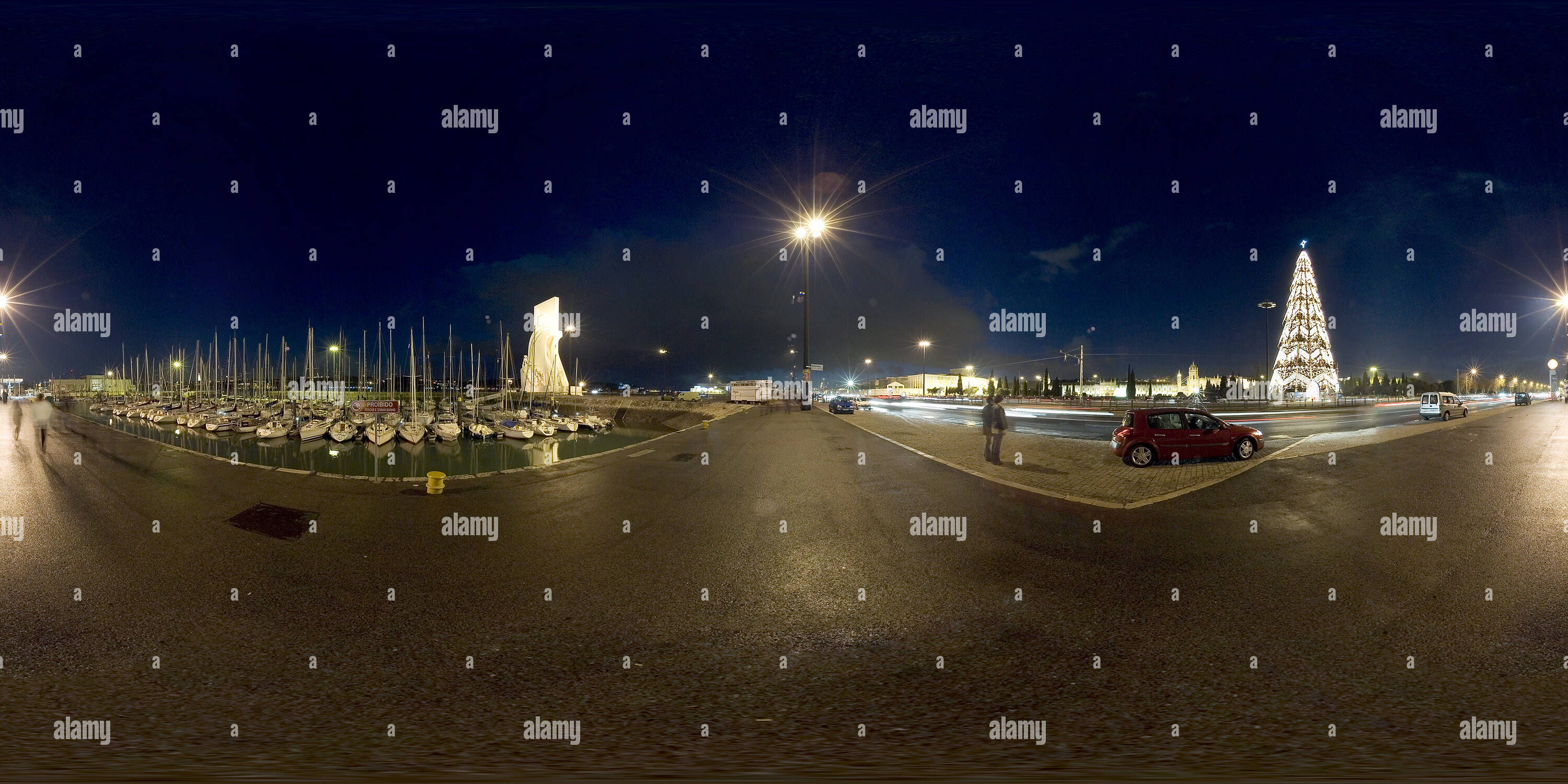 360° view of Belem Marina and Christmas Tree 2004 - Alamy