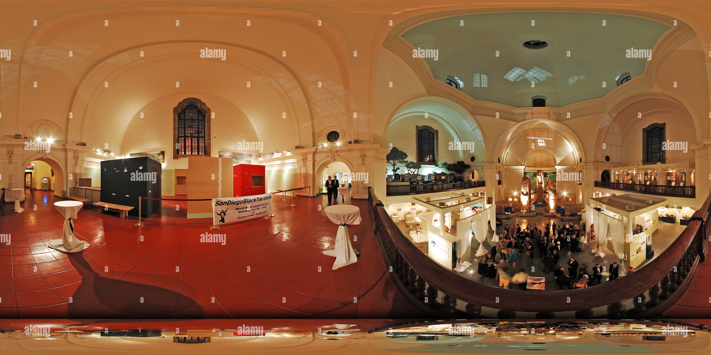 360° view of Web Site Launch Event, Museum of Man 360View.com - Alamy